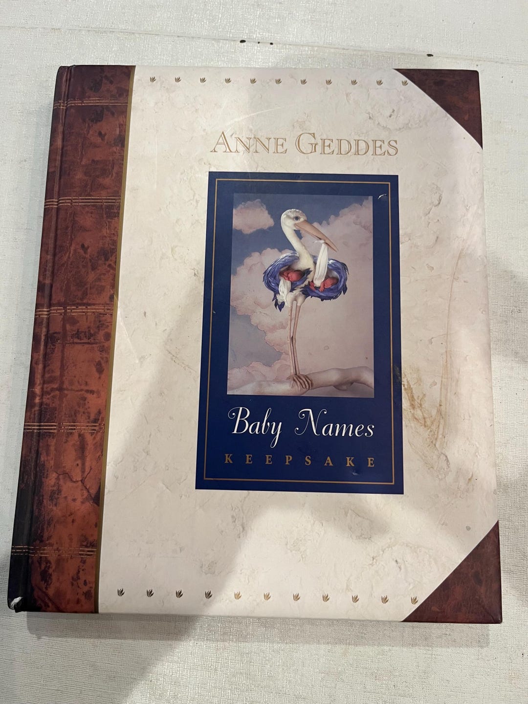 Vintage 90s Anne Geddes Keepsake Baby Names Puffy Hardback Book. GUC ...