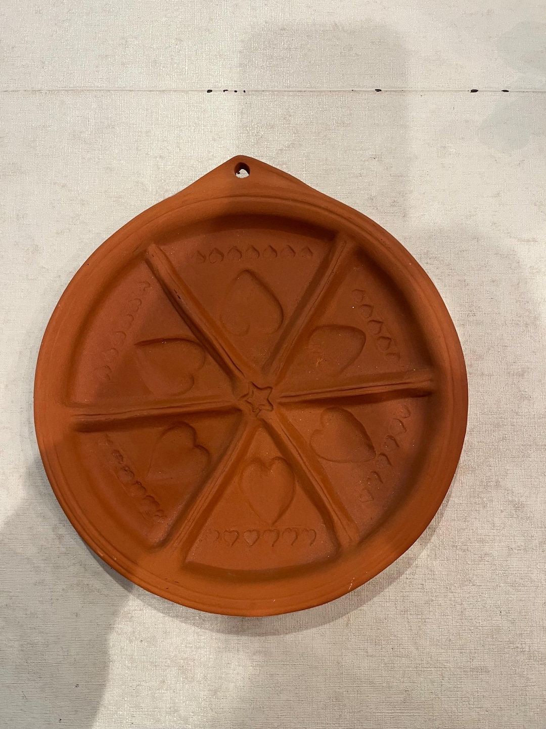 Vintage Mrs. Morrison Terracotta Heart Design Shortbread Baking Mold ...
