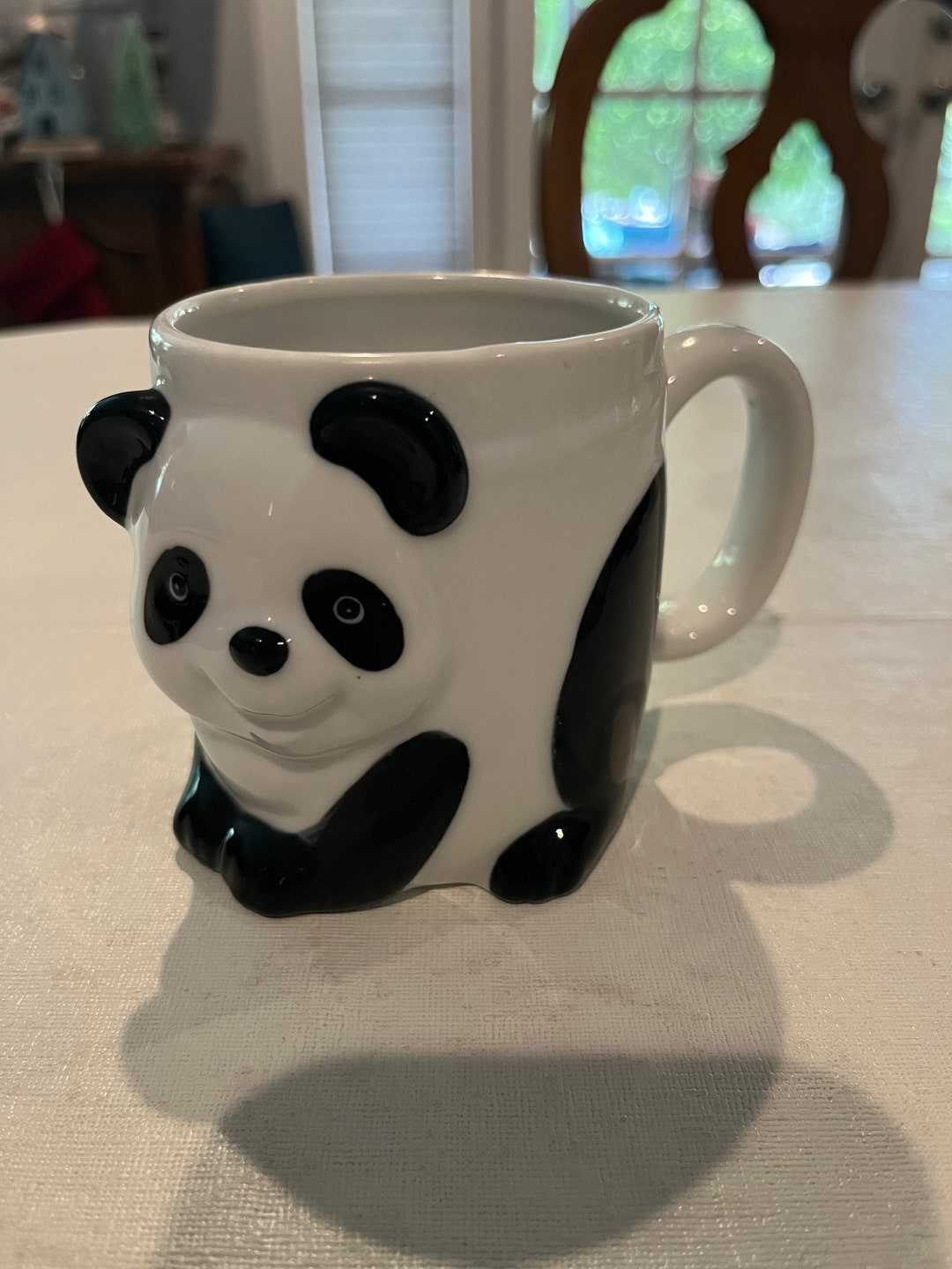 Vintage Adorable White and Black Panda Ceramic Mug GUC so Cute - Etsy