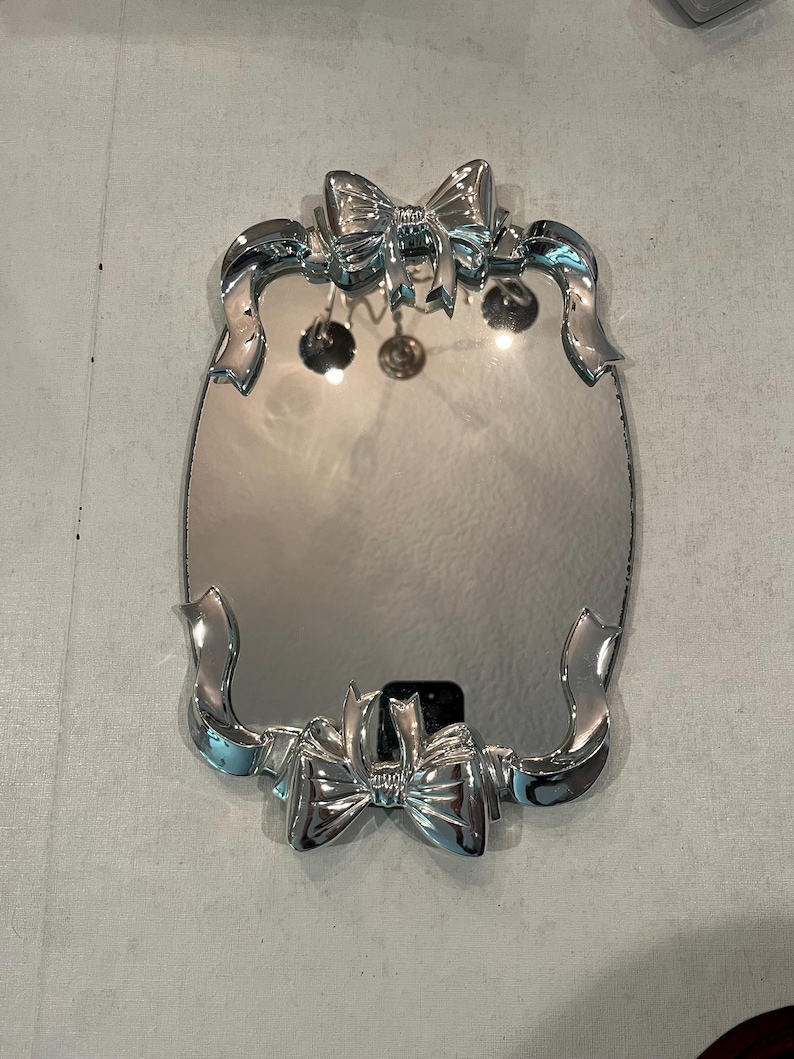 Vintage Silver Bow Vanity Mirror. Totally Twee Vibes. - Etsy