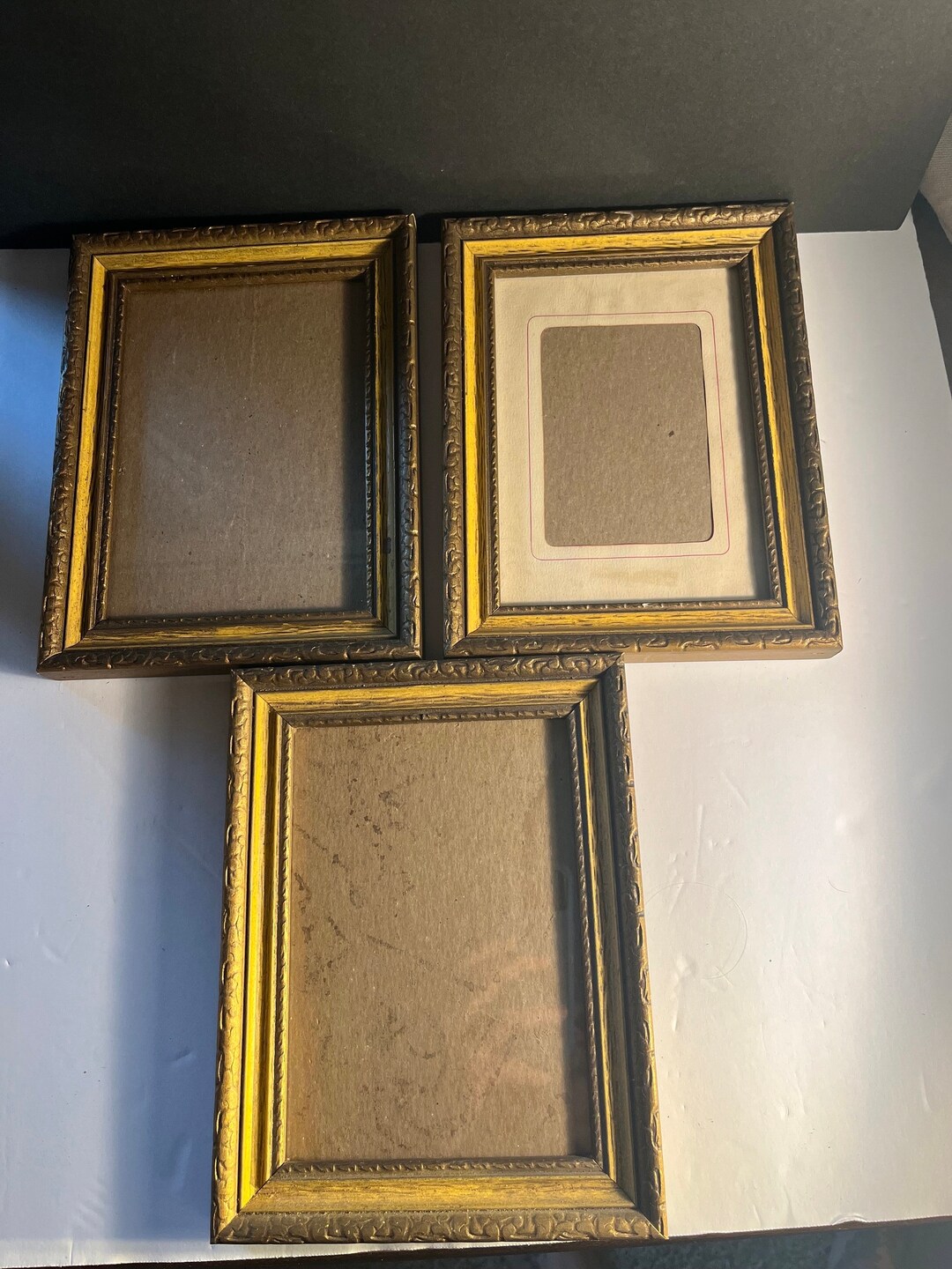 Vintage Gold Style Carved Frame Set. Set of 3. GUC - Etsy