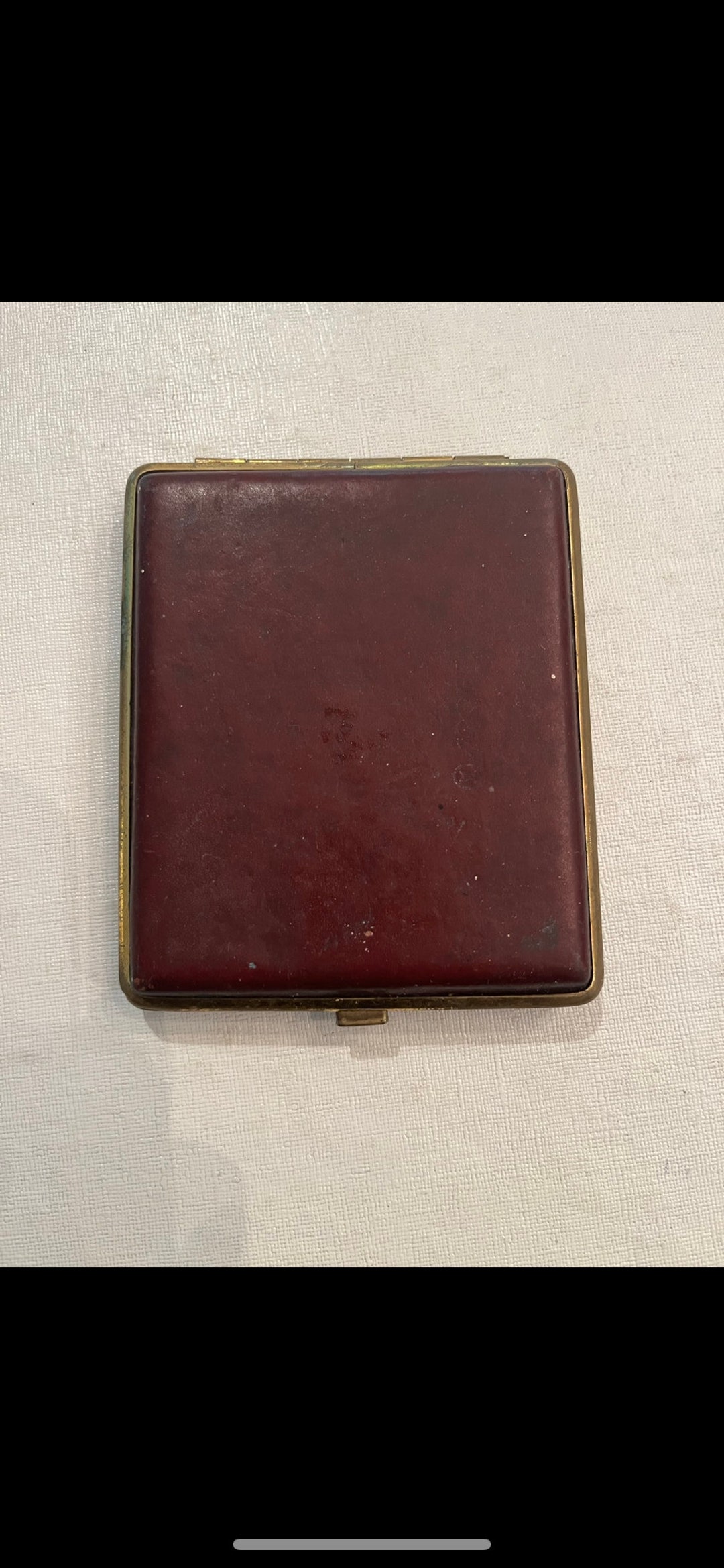 Vintage Brown Leatherette and Gold Metal Cigarette Hard Case. GUC - Etsy