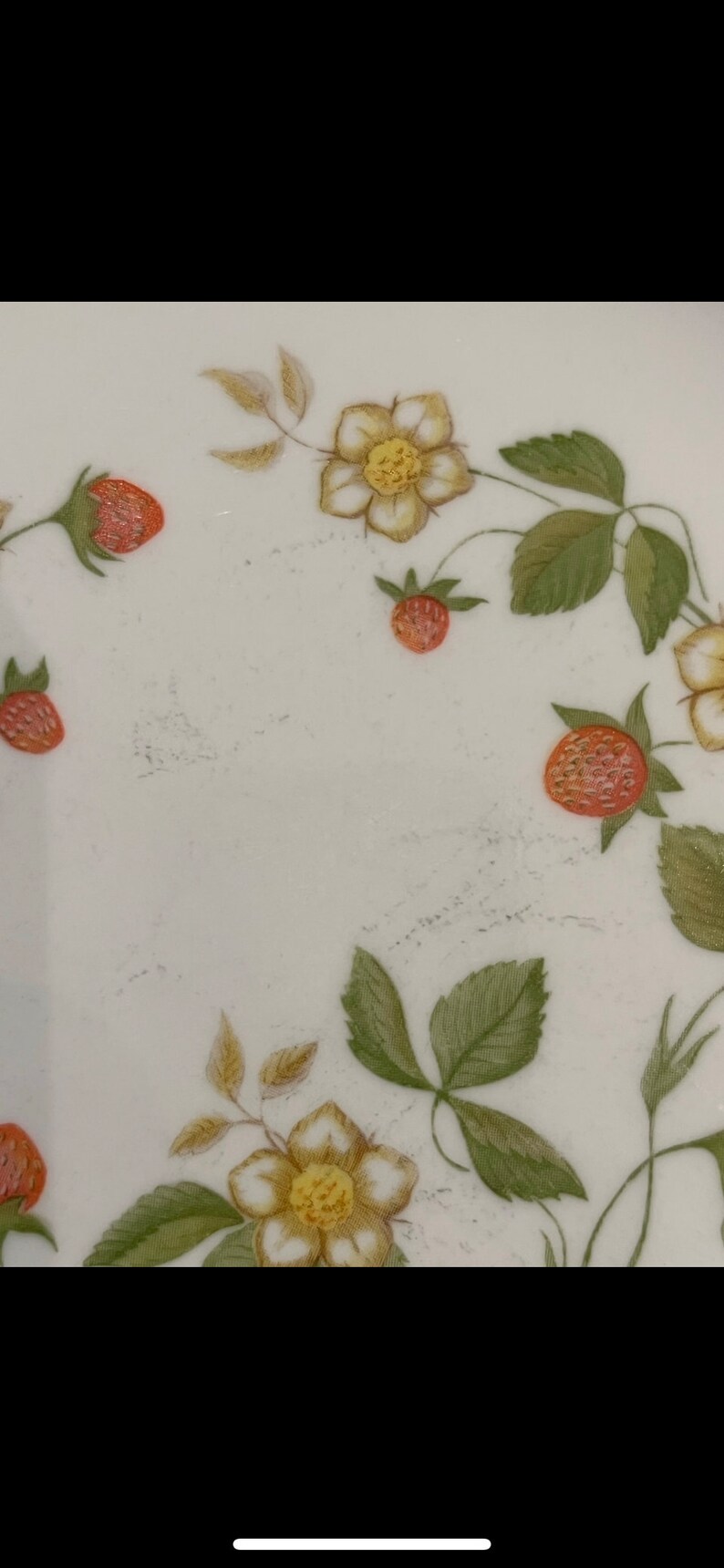 Vintage Corelle Strawberry Blossom Plant Plate Set. Set of 6. so Sweet ...