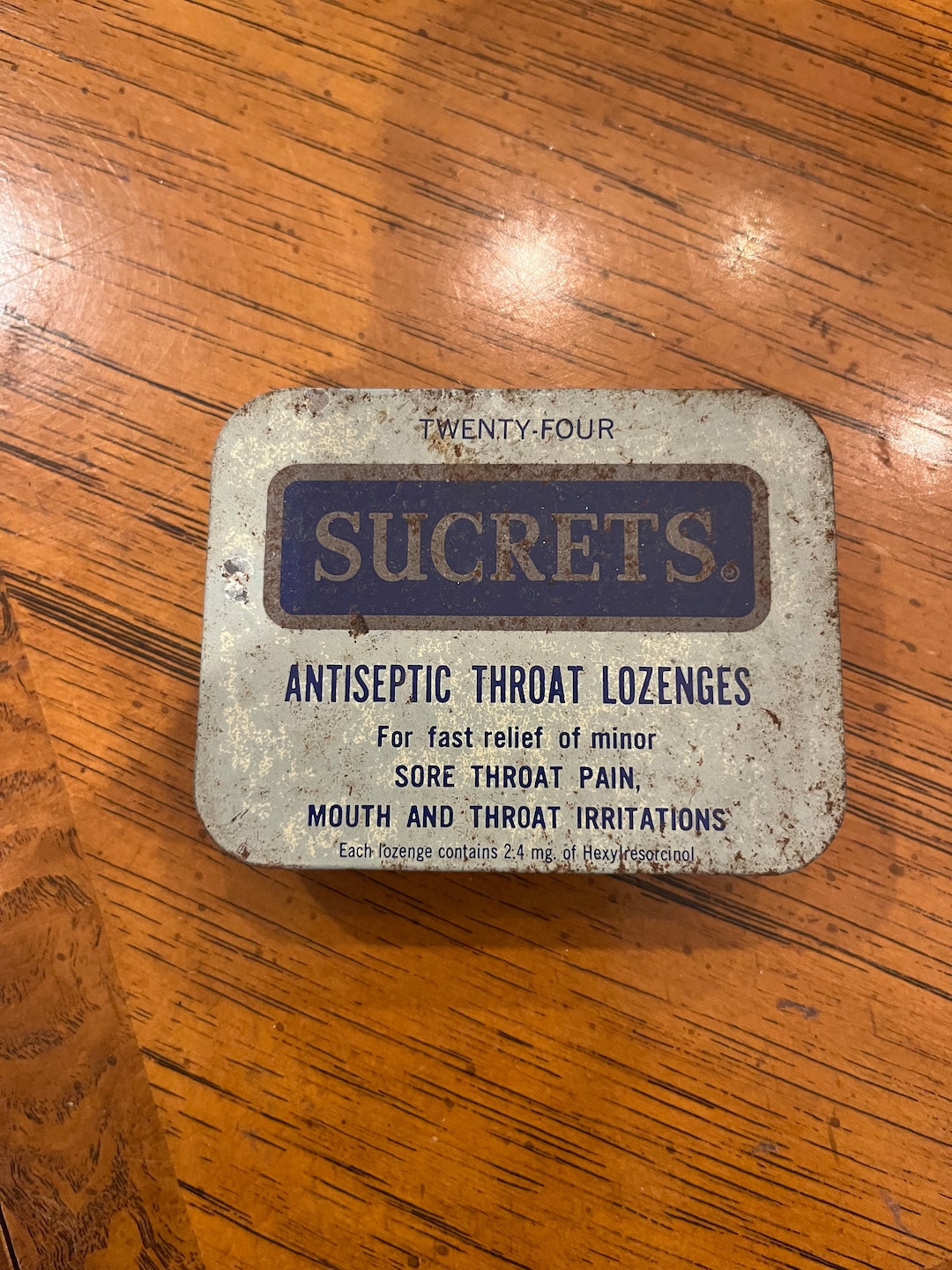 Vintage/ Antique Blue and Silver Sucrets Tin. Beautiful Patina! - Etsy