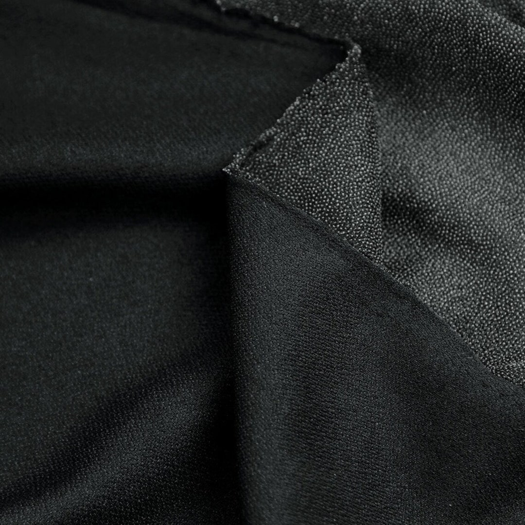 Wefab Woven Knitted Fusible Interlining Interfacing Fabric, Black and ...