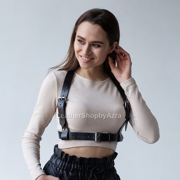 Leather Goth Harness - Etsy