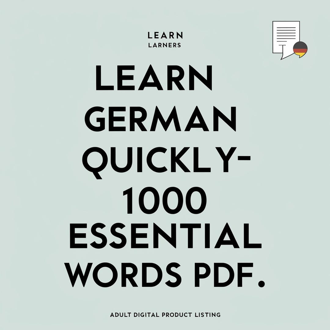 1000 Most Common German Words – Frequency Vocabulary PDF | Essential ...