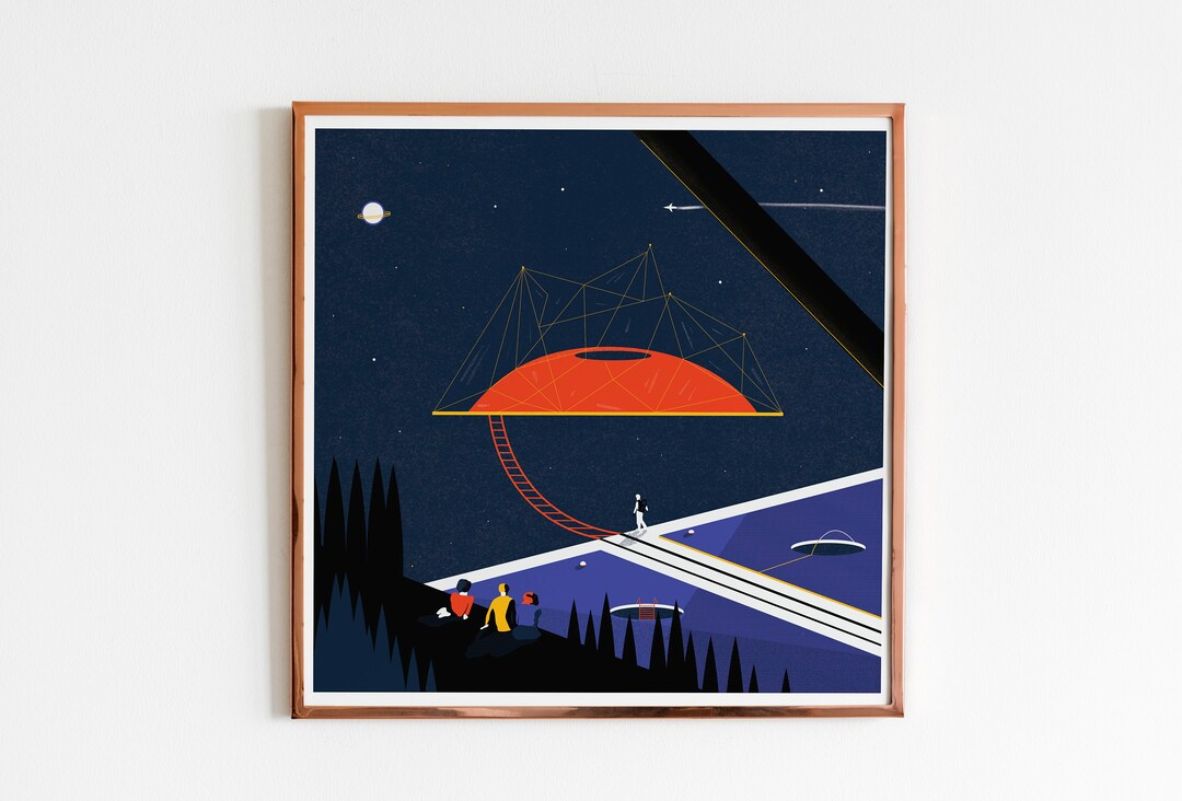 Art Print: Spacewalk / Fine Art Giclée Poster / Illustration - Etsy España
