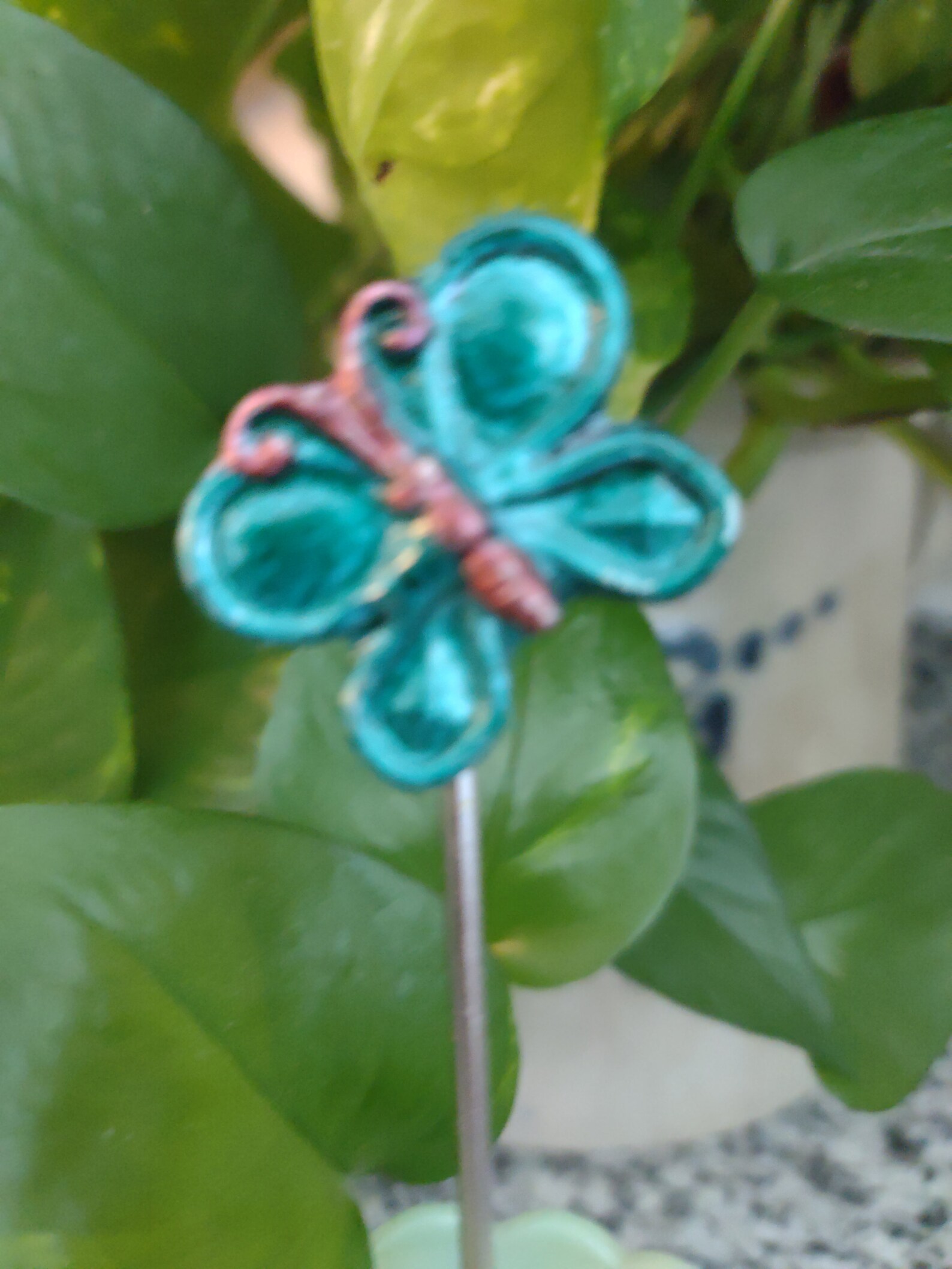 Flowers & Butterfly Pewter Plant Stakes in Vibrant Colors - Etsy