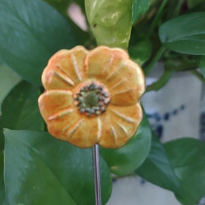 Flowers & Butterfly Pewter Plant Stakes in Vibrant Colors - Etsy