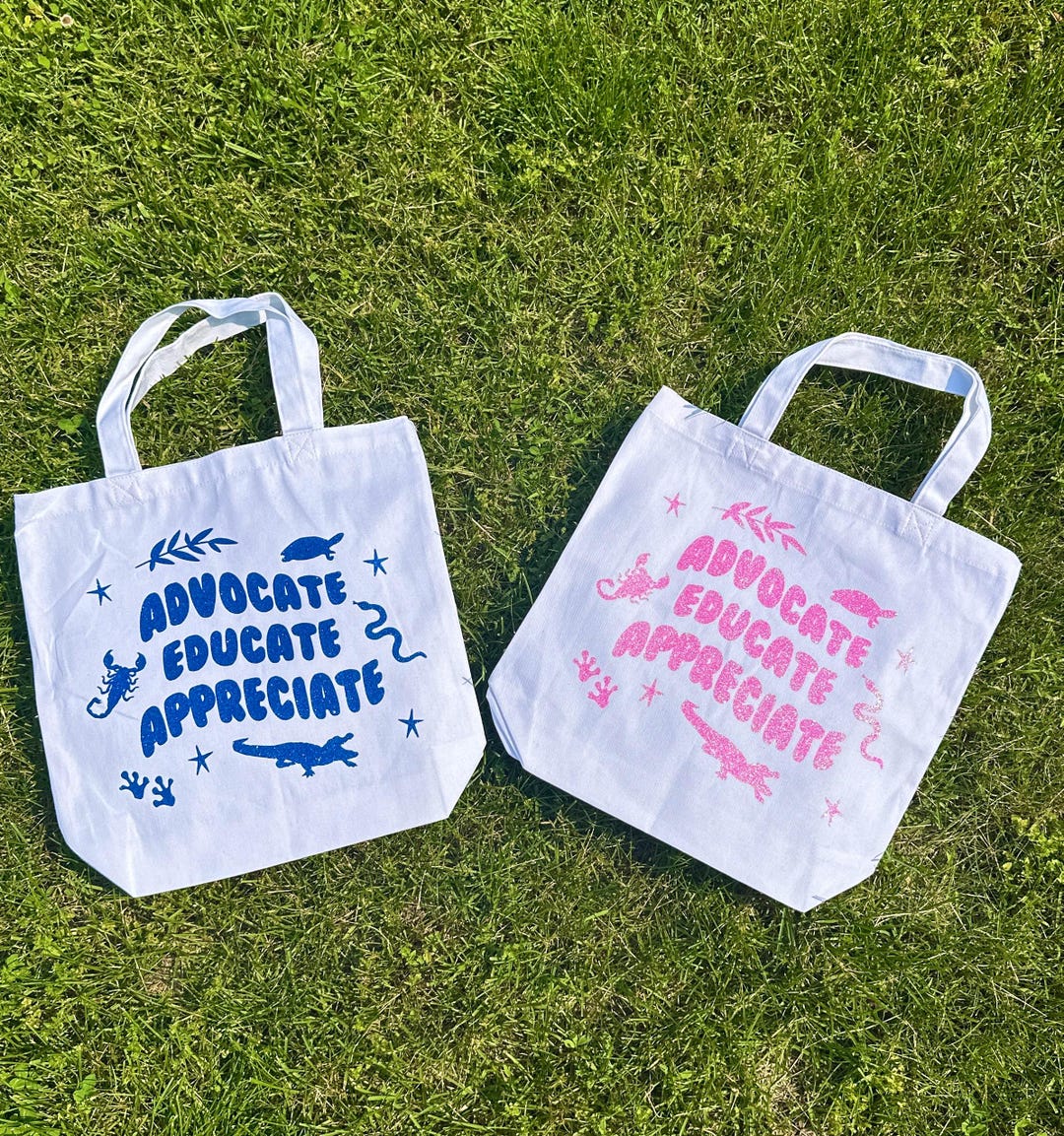 Advocate Educate Appreciate Reptile Reusable Shopping Bag for Reptile ...