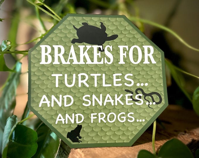 Brakes for Turtles Snakes and Frogs Wildlife Car Magnet - Etsy