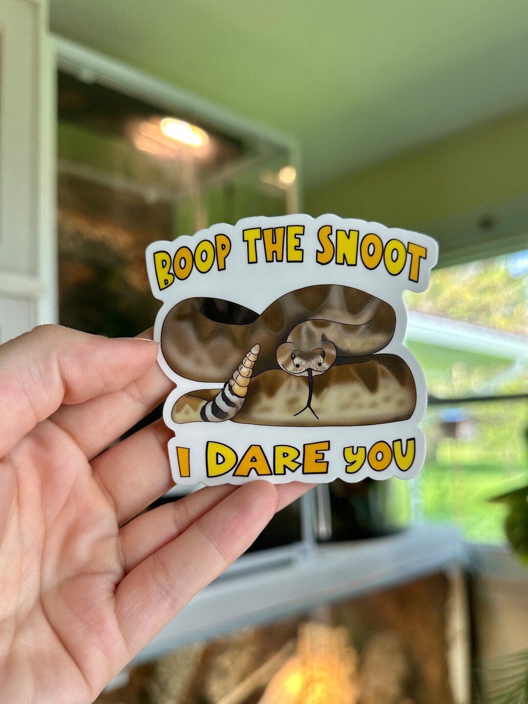 Boop the Snoot Rattlesnake Venomous Matte Sticker - Etsy