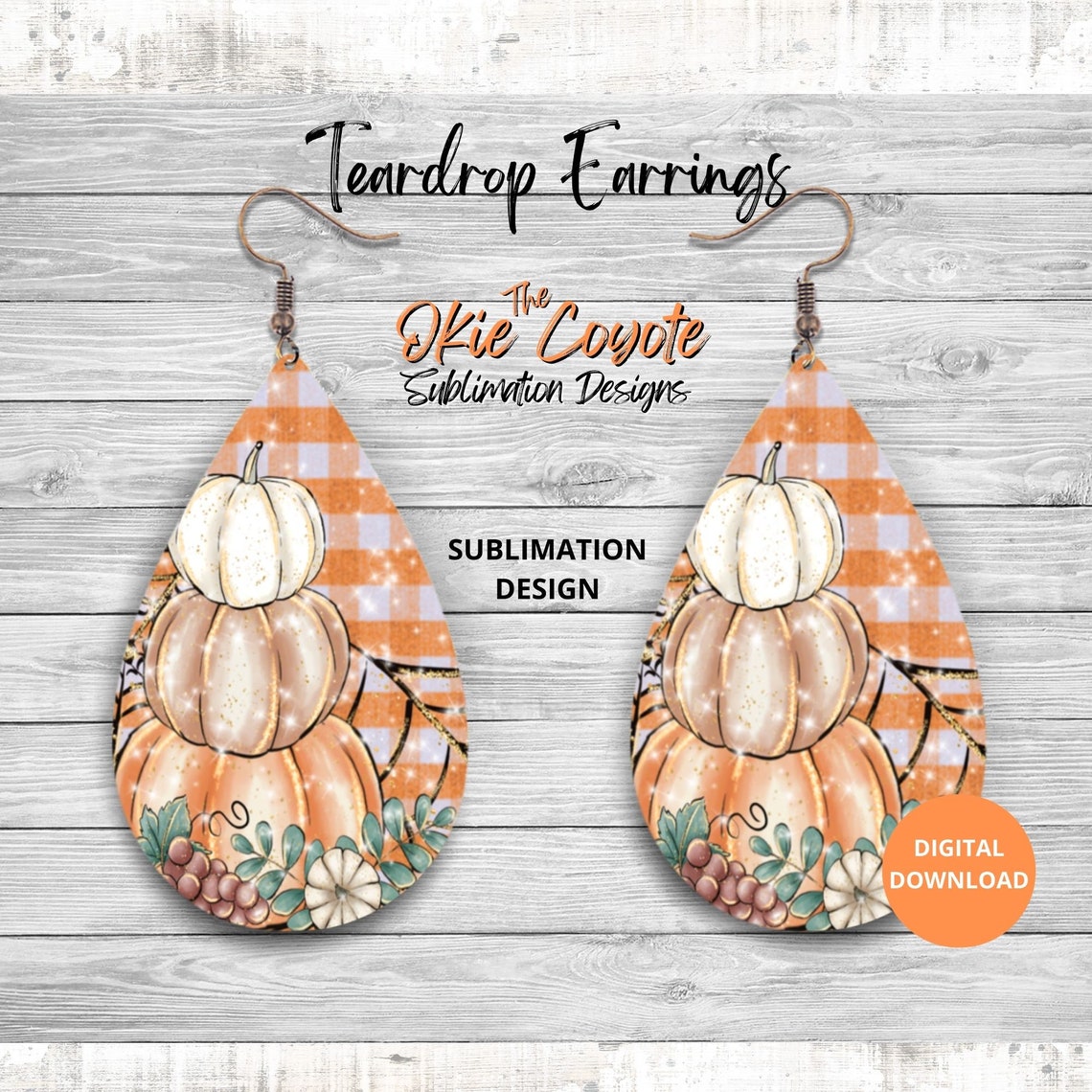 Teardrop Earring Sublimation Template Digital Download - Etsy