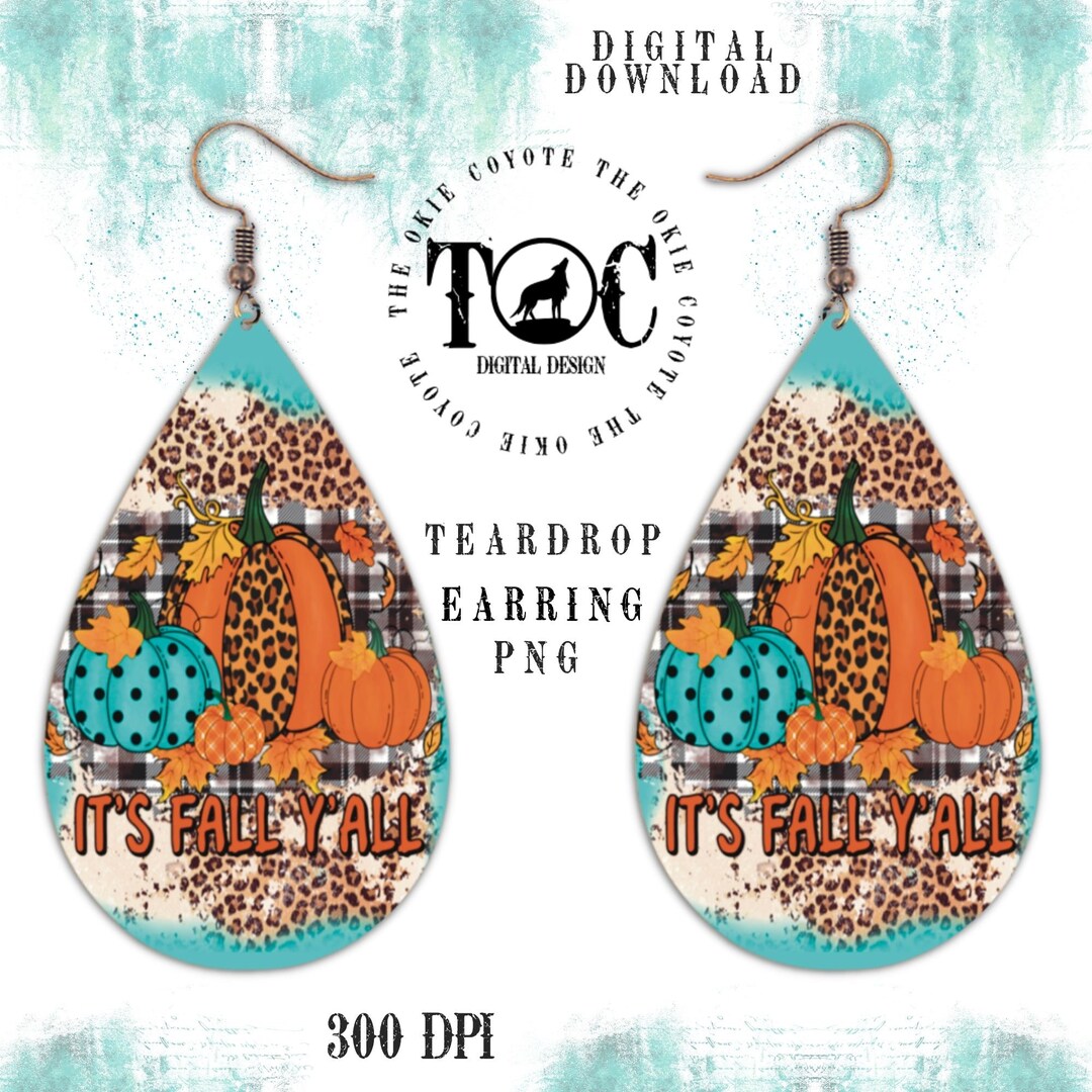 Teardrop Earring Template, PNG, Digital Download, Sublimation Design ...