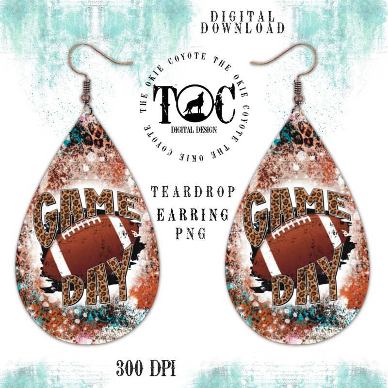Football Earring Template - Etsy