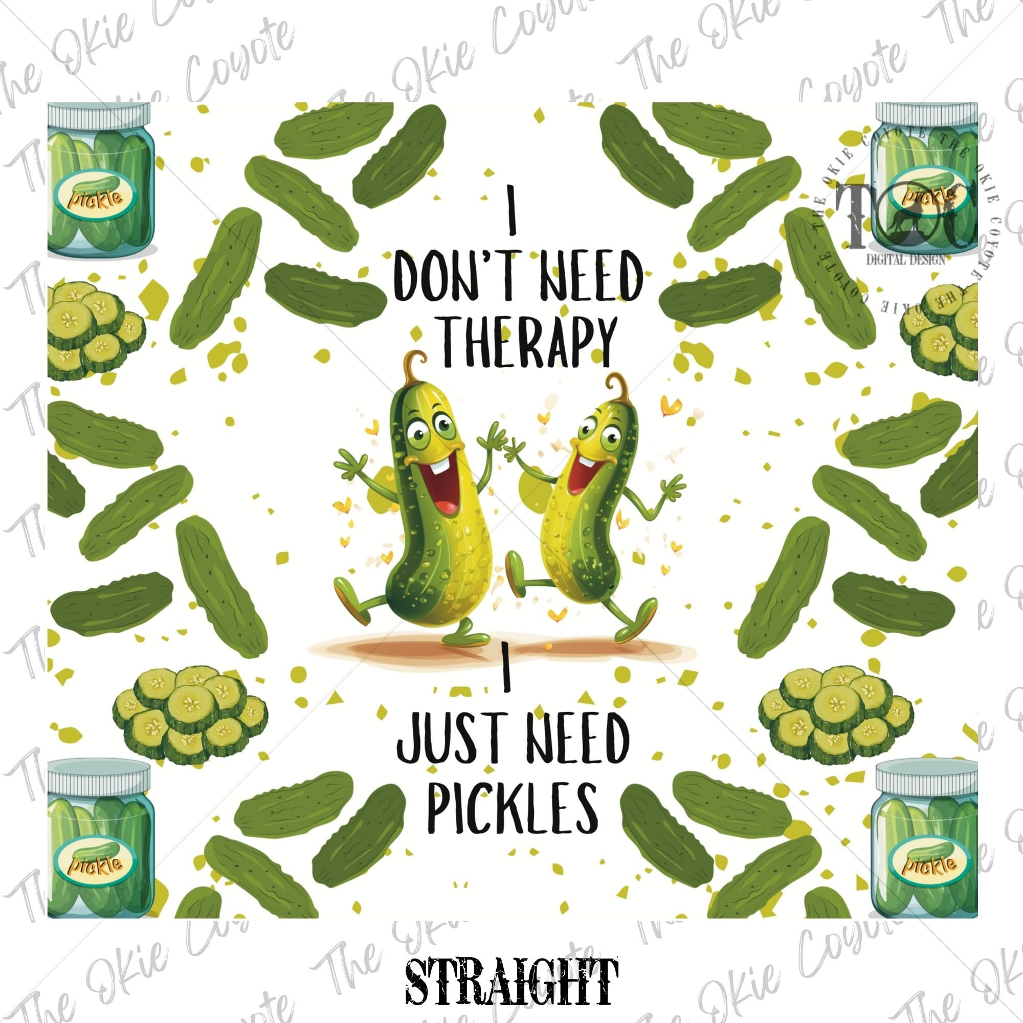 Pickle Tumbler Wrap Funny Pickle Lover Sublimation Tumbler PNG Design ...