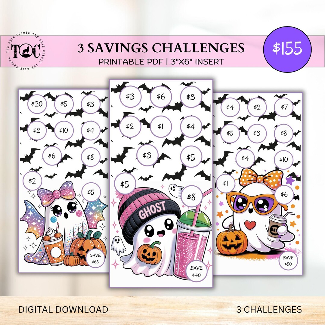 3 Money Savings Challenge Cards: Low Income Budget Printable (digital ...