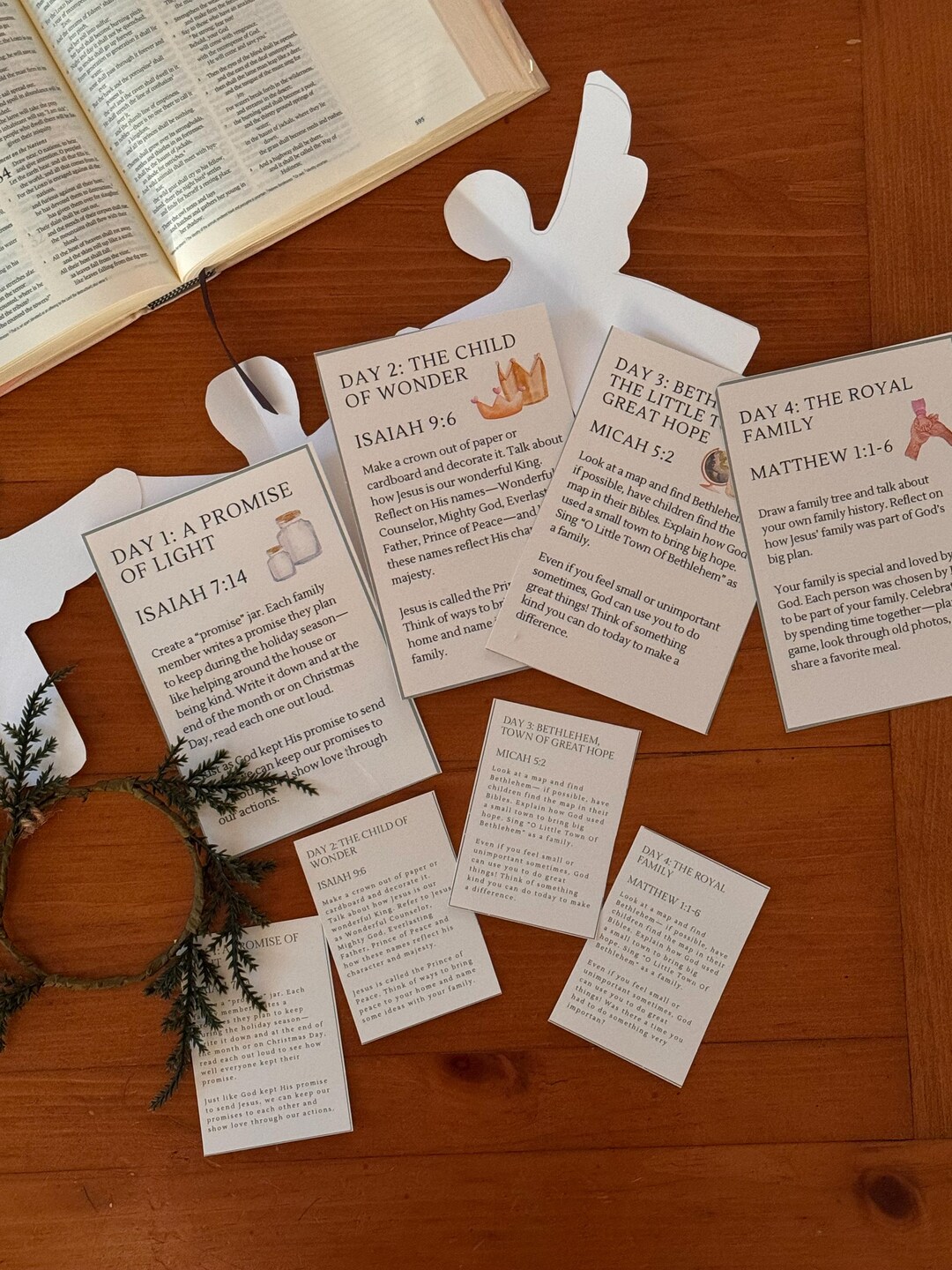 Christmas Advent 25-day Devotional Activity Cards - Etsy