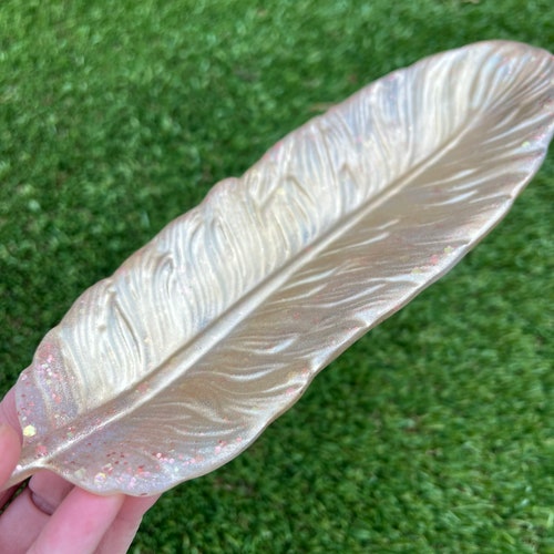 Handmade Resin Feather Trinket Dish Resin Jewelry Tray Ring - Etsy