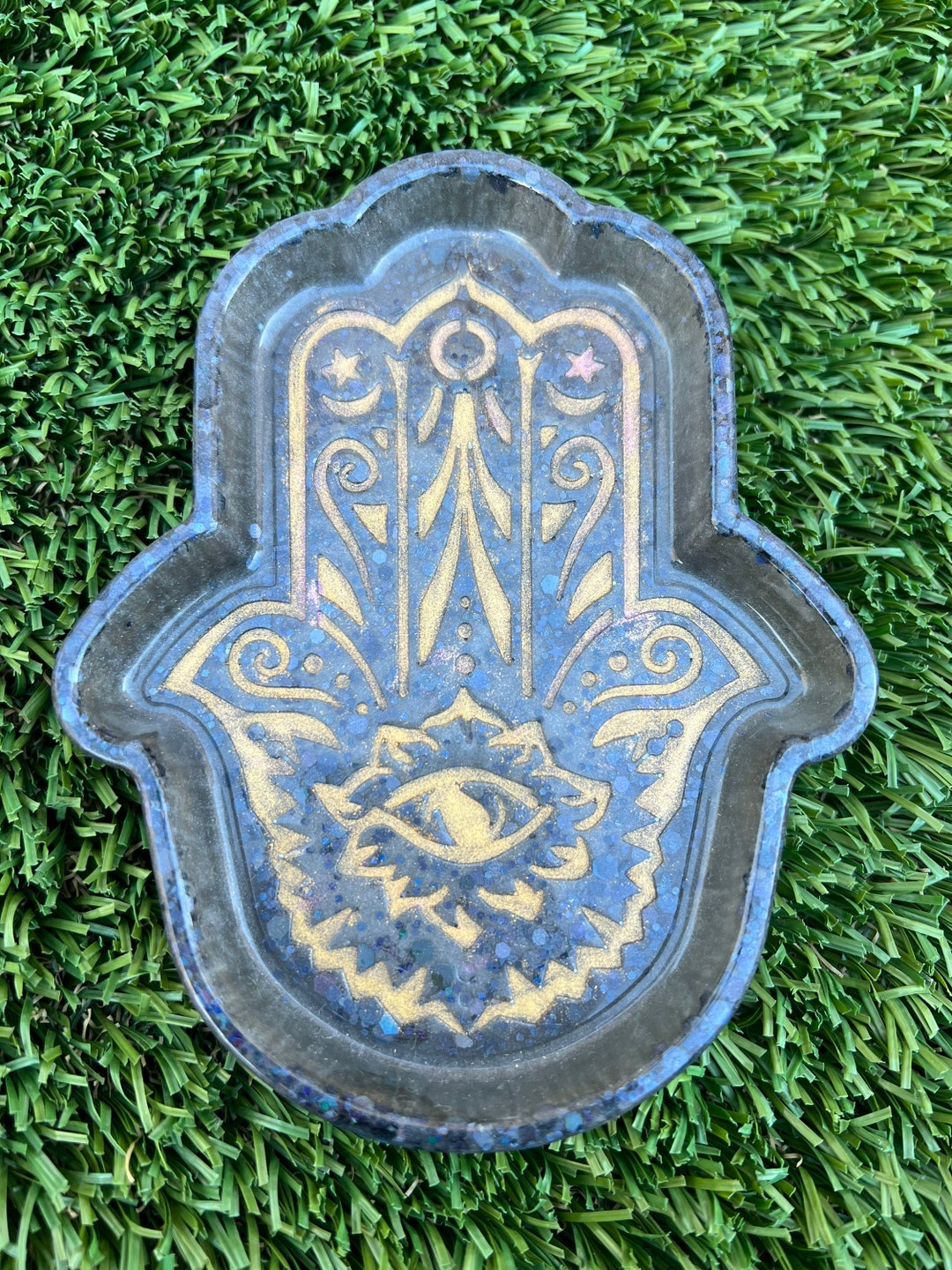 Hasma Hand Ring Dish, Trinket Holder, Jewelry Holder, Resin, Spoon Rest ...