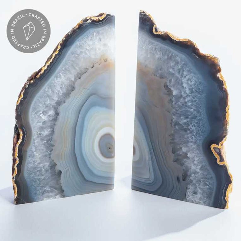 Agate Bookends - Etsy