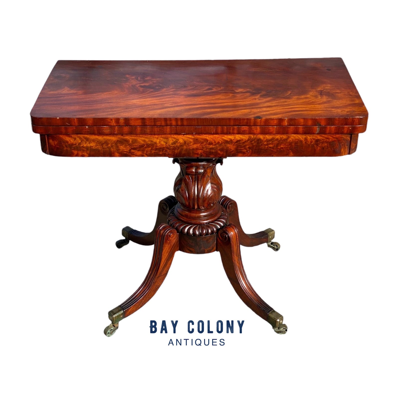 Antique Duncan Phyfe Mahogany Card Table / Console Table New York CA ...