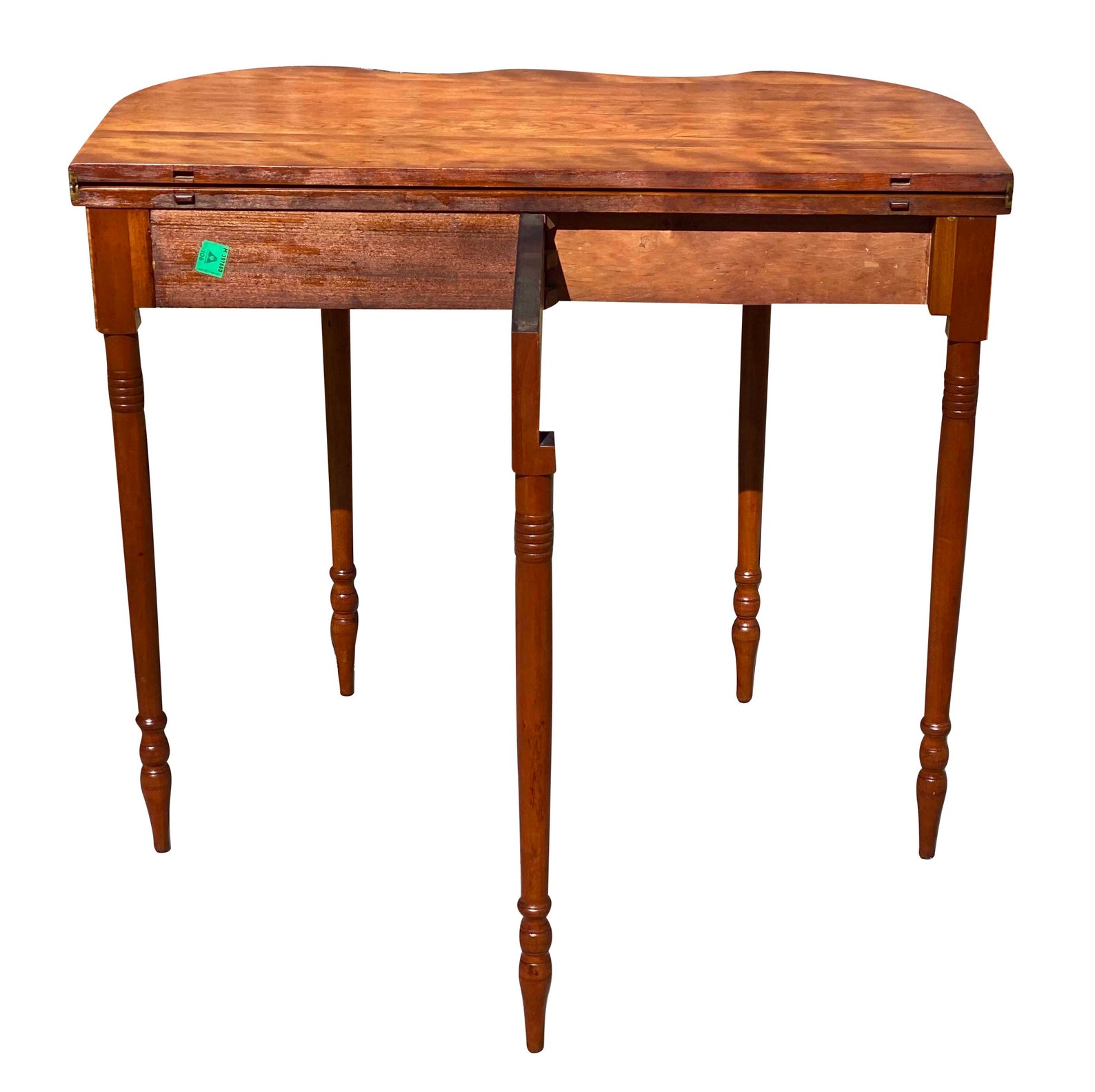 Antique Sheraton Cherry & Tiger Maple Card Table / Console - Etsy