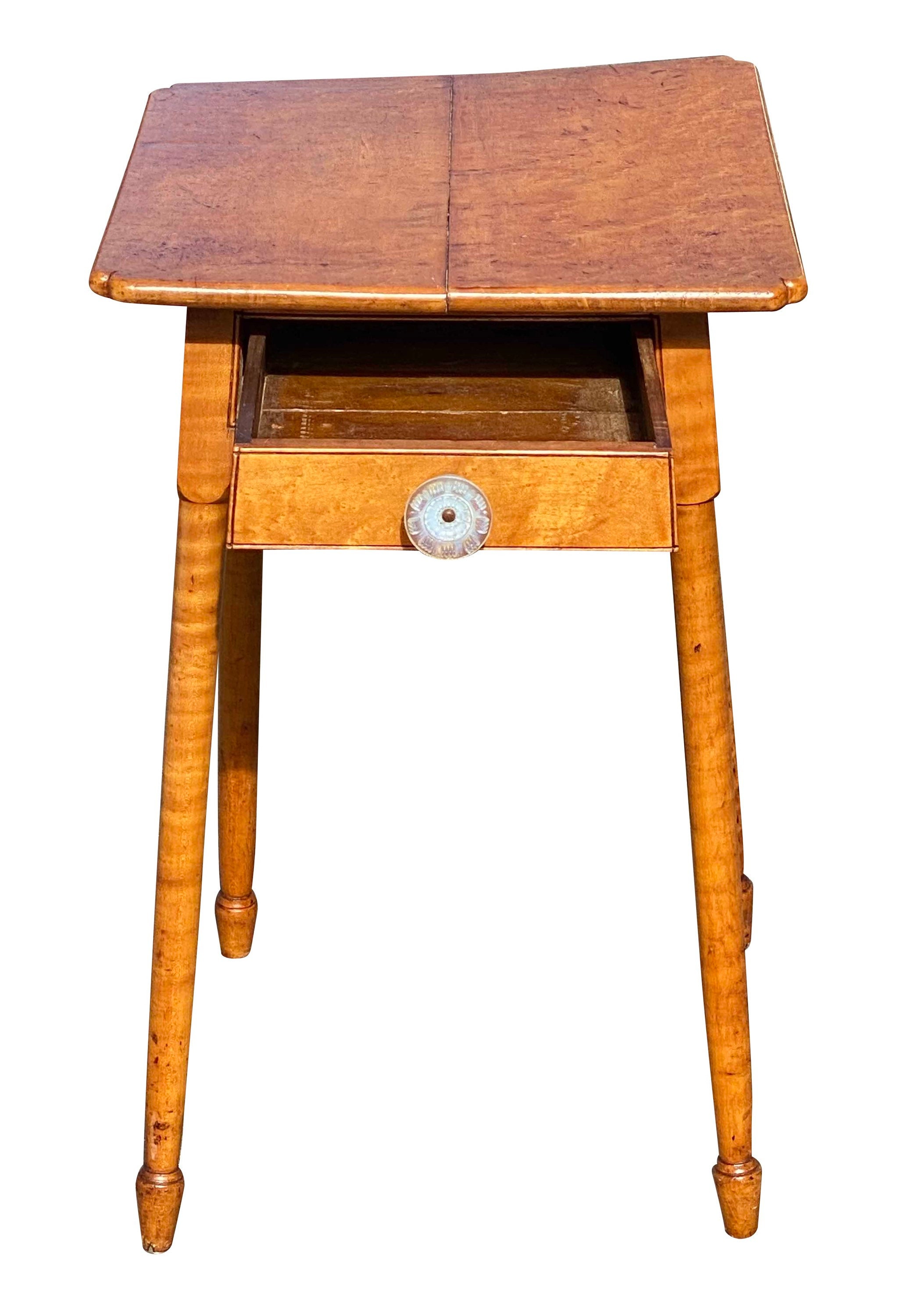 18th Century Antique Birds Eye Maple & Tiger Maple Hepplewhite Work ...