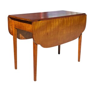 Antique Federal Period Hepplewhite Tiger Maple Drop Leaf Table With Ovolo Top - Etsy