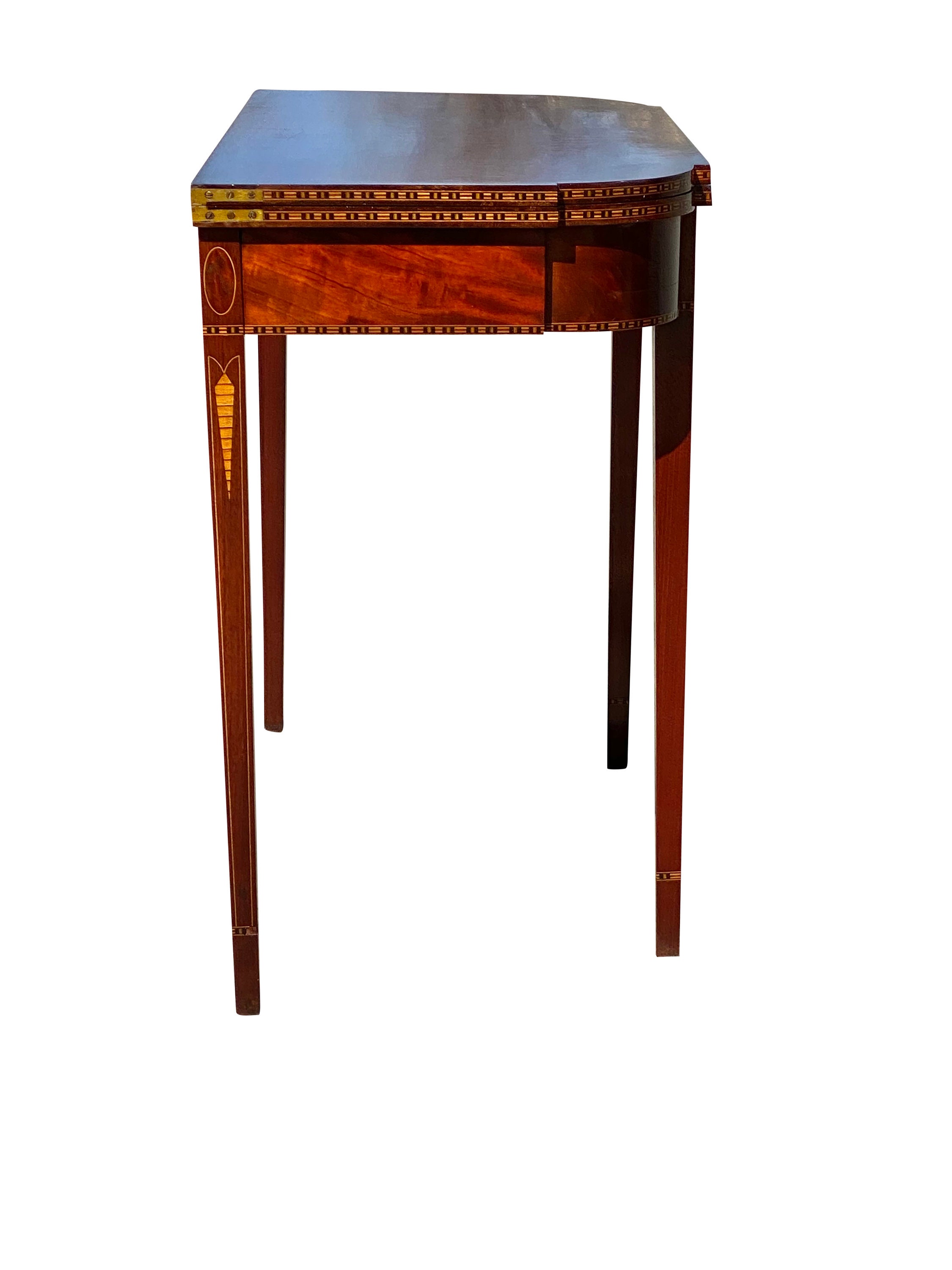 Antique Federal Style Mahogany Card Table / Game Table With Icicle ...