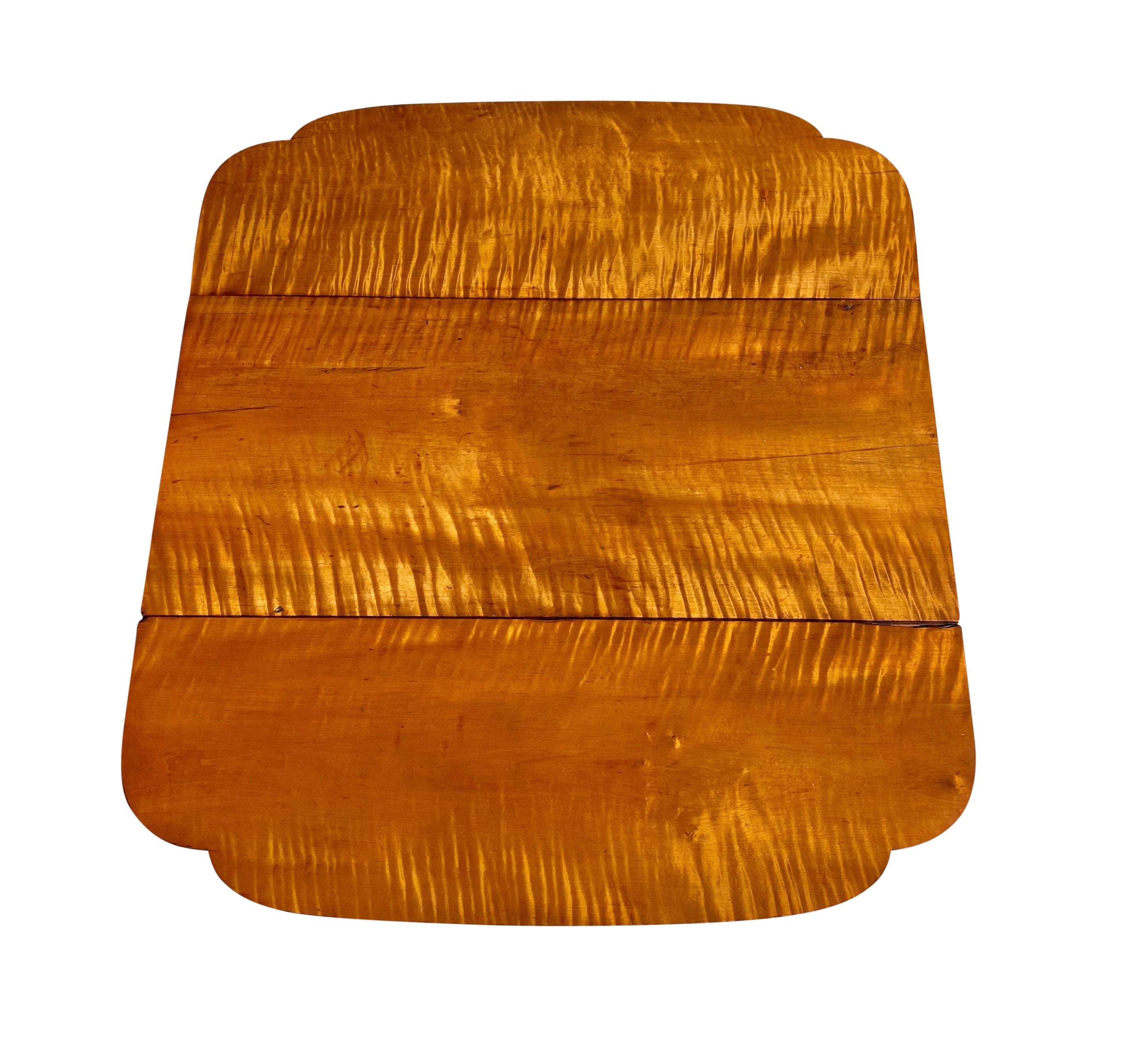 Antique Federal Period Hepplewhite Tiger Maple Drop Leaf Table With ...