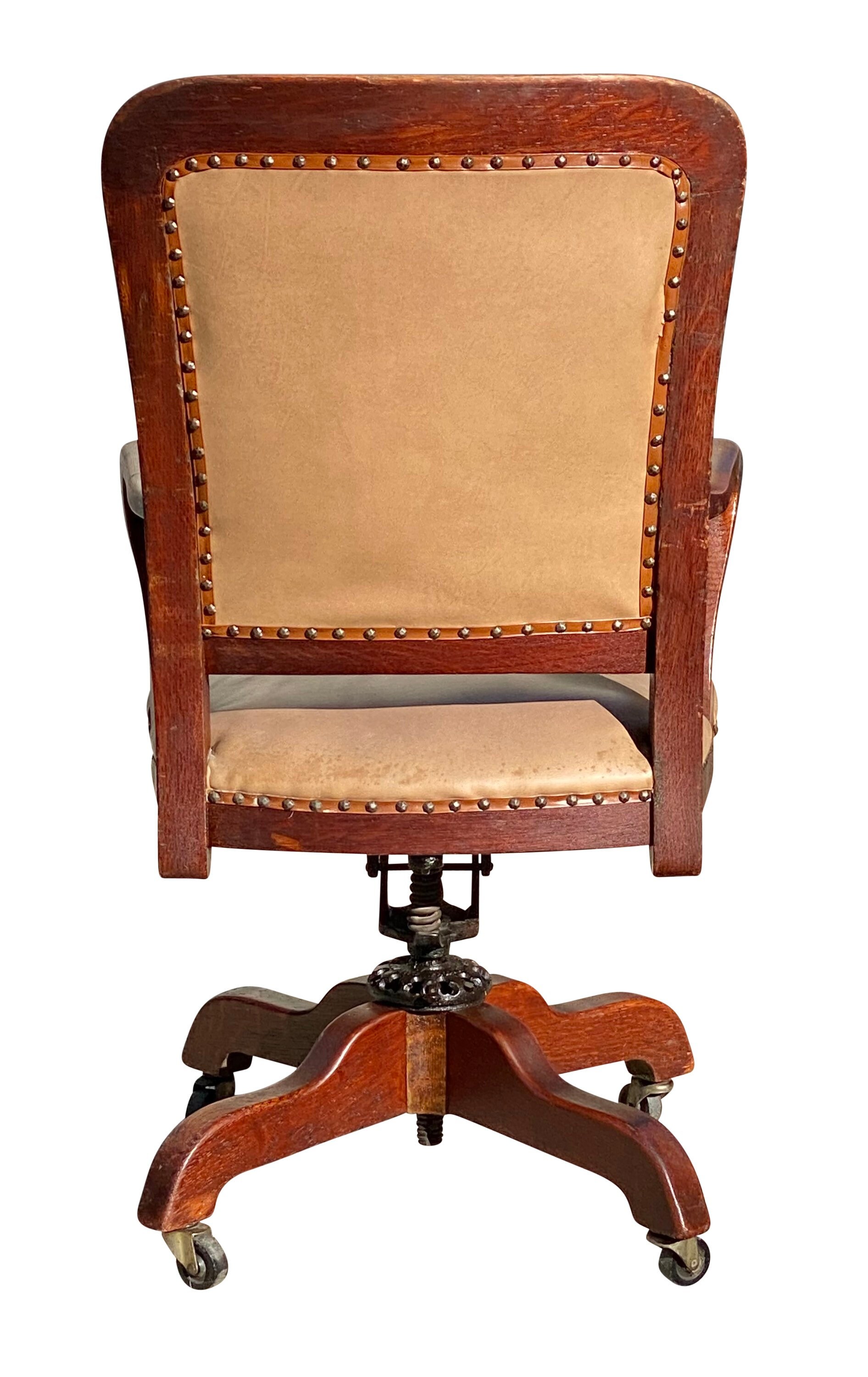20th C Antique Arts & Crafts Milwaukee Chair Co Oak Swivel - Etsy