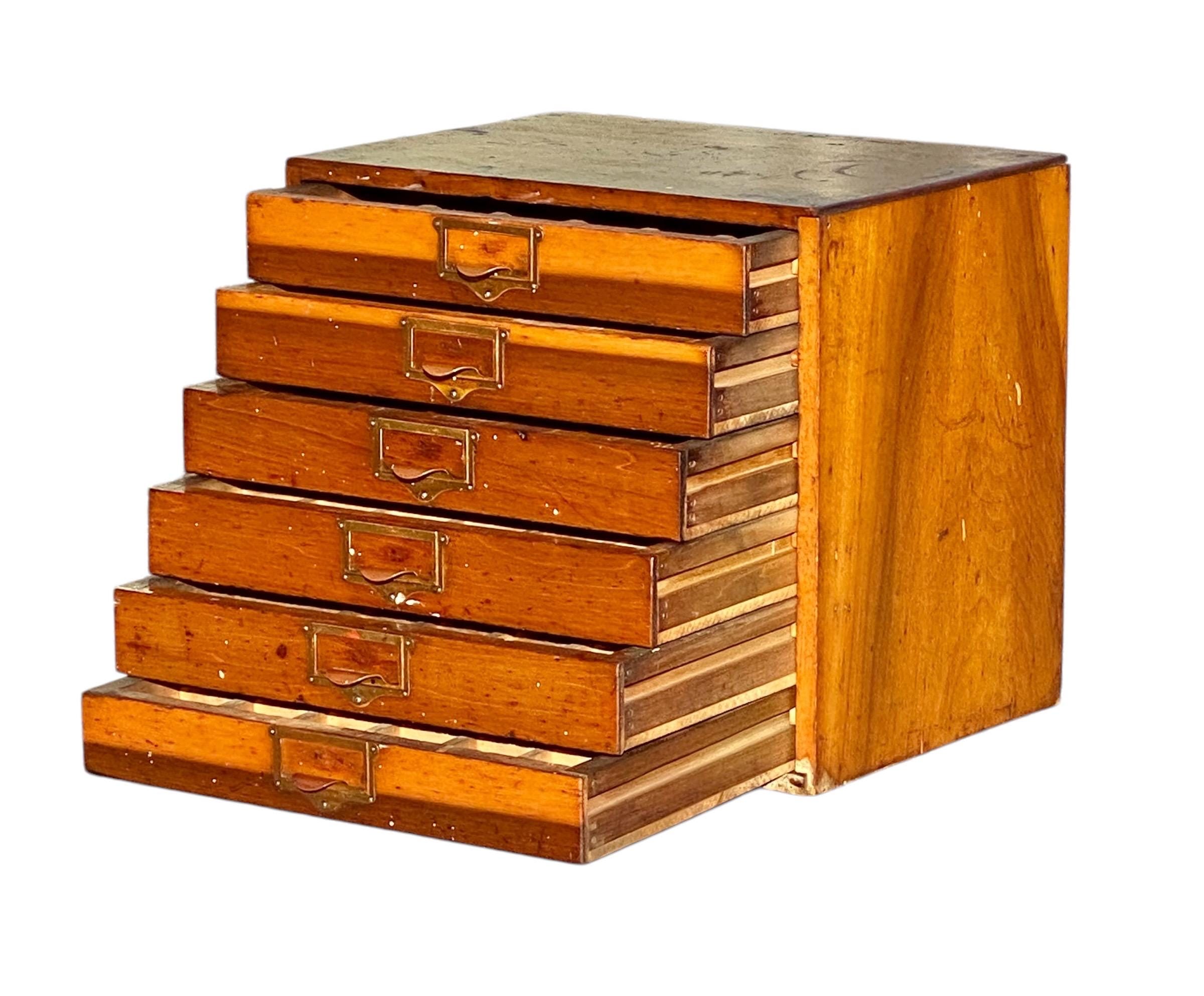 Antique Victorian Industrial Multi Drawer Printers Cabinet / Collectors ...