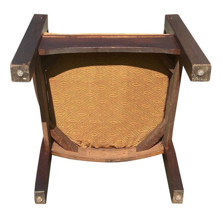 Antique Arts & Crafts Harden Tiger Oak Slatted Arm Chair - Etsy