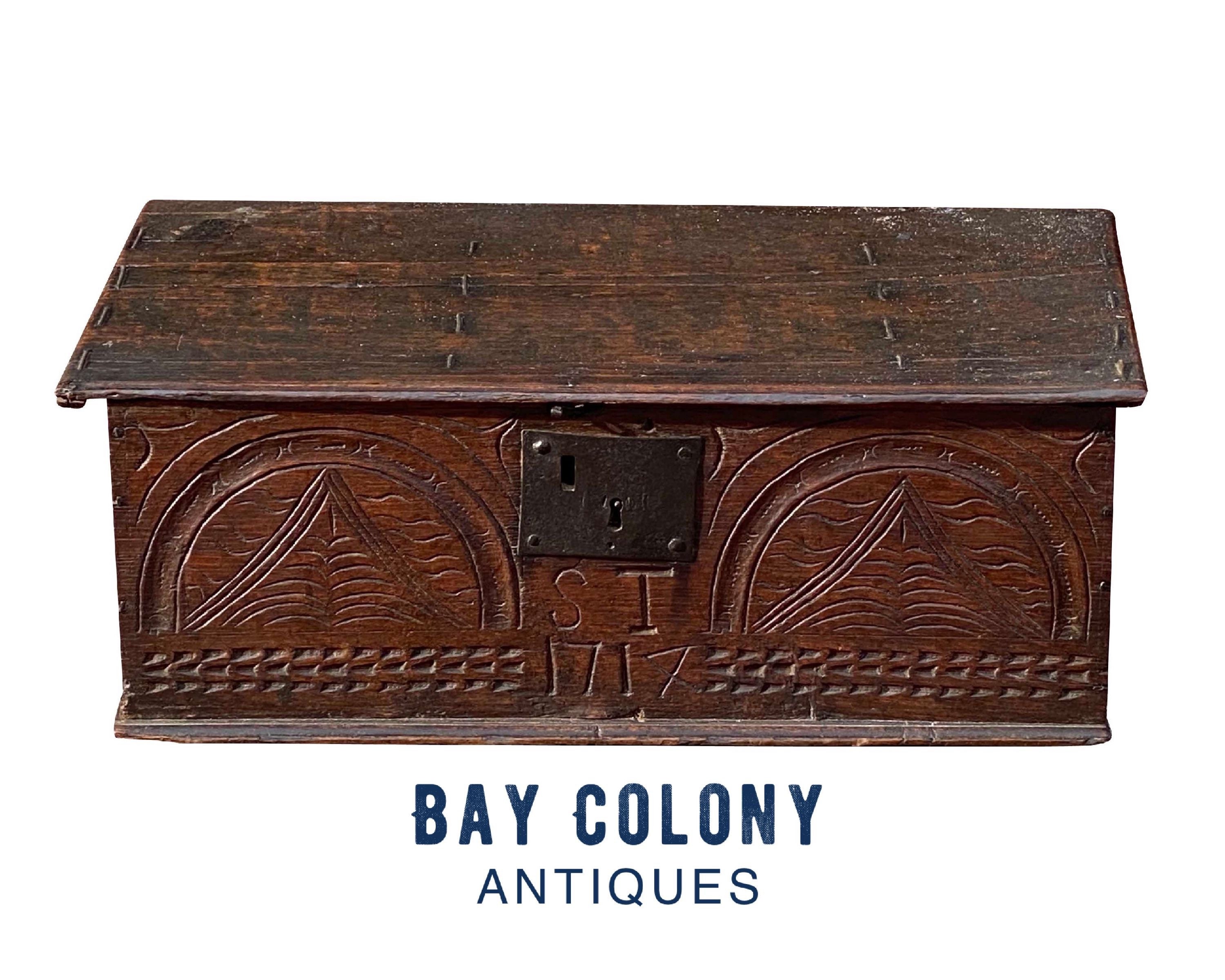 18th Century Antique William & Mary Carved Oak Bible Box - Etsy