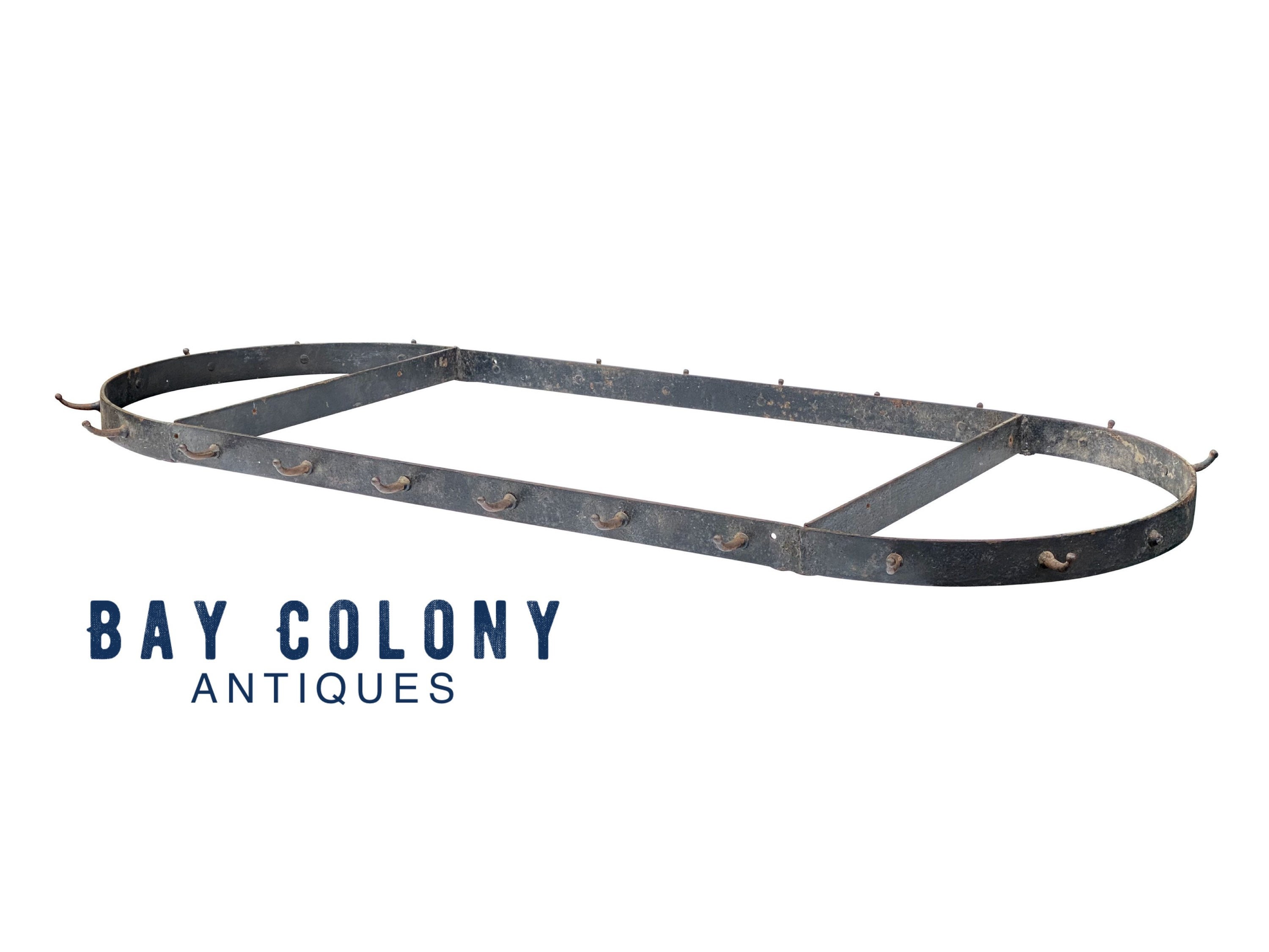 19th Century Antique Cast Iron Hanging Kitchen Pot / Pan Rack - Etsy