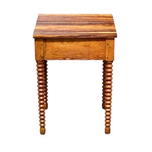Antique Federal Style Southern Yellow Pine Work Table With Spool Turned ...
