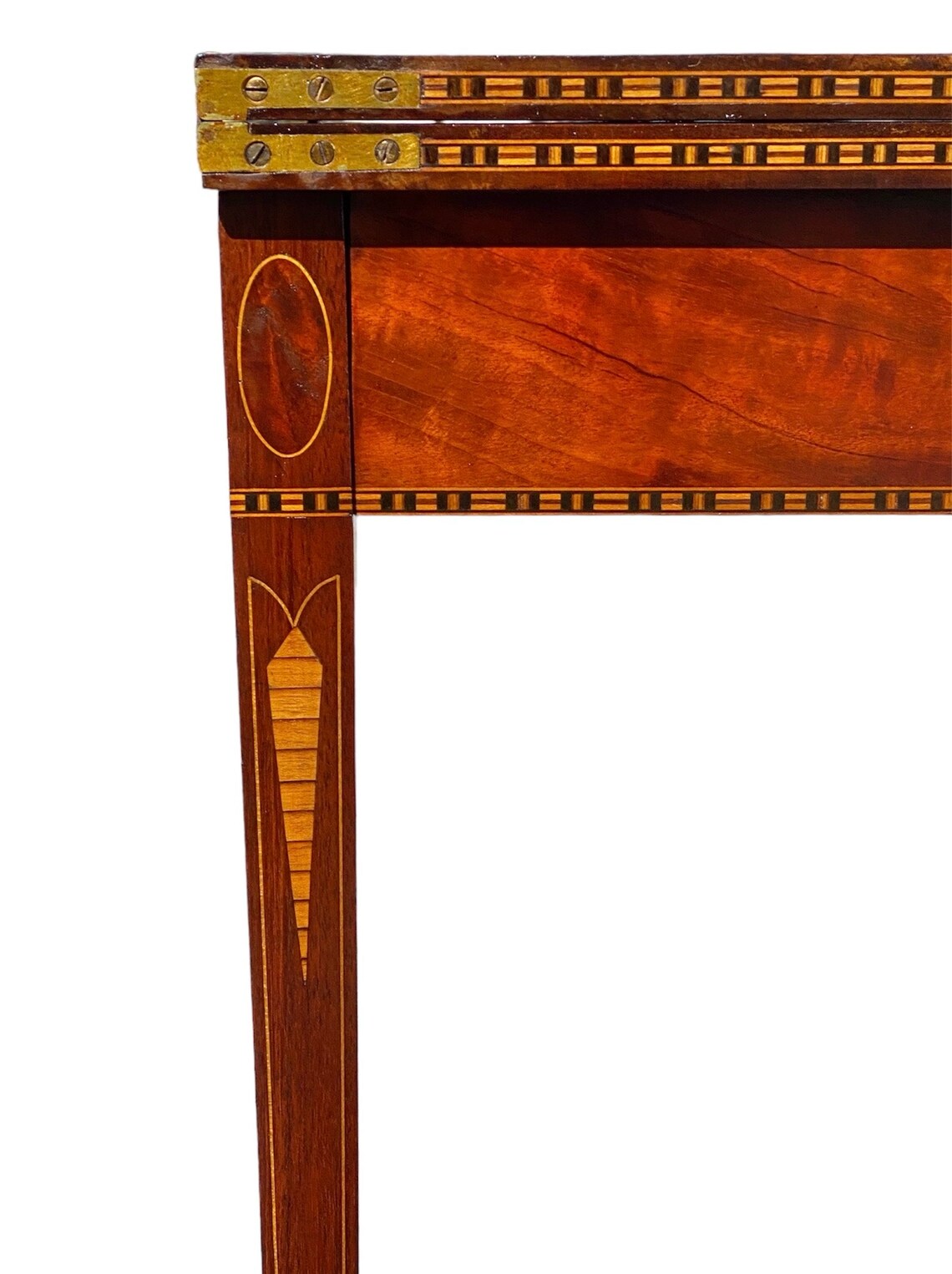 Antique Federal Style Mahogany Card Table / Game Table With Icicle ...