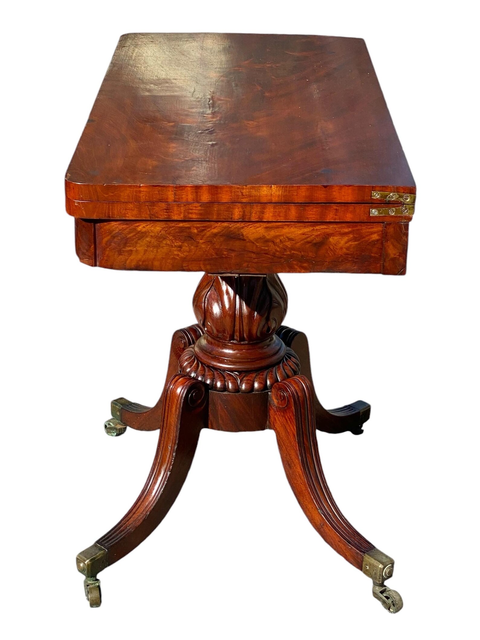 Antique Duncan Phyfe Mahogany Card Table / Console Table New York CA ...