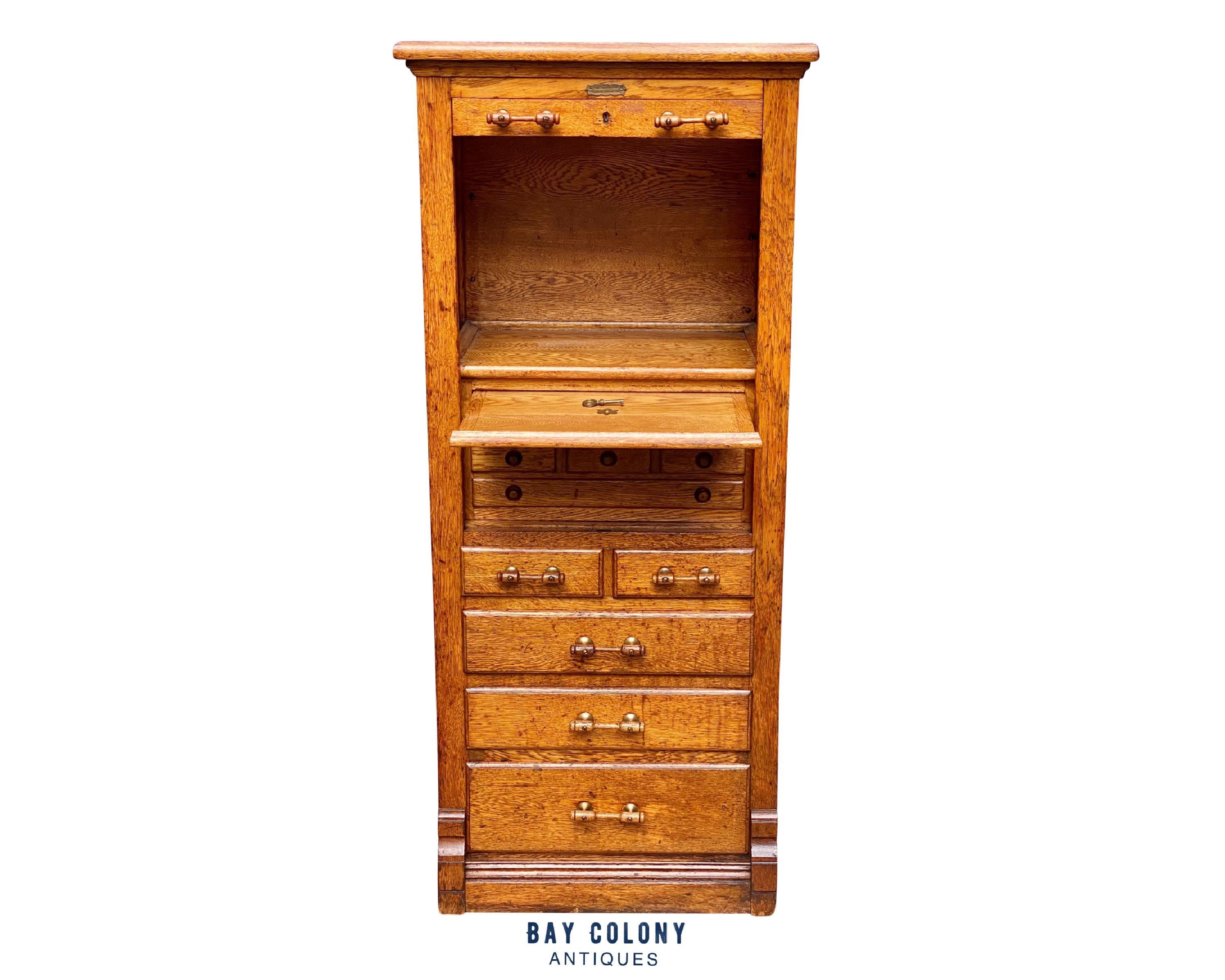 Antique Industrial Oak Harvard Dental Cabinet / File Cabinet - Etsy