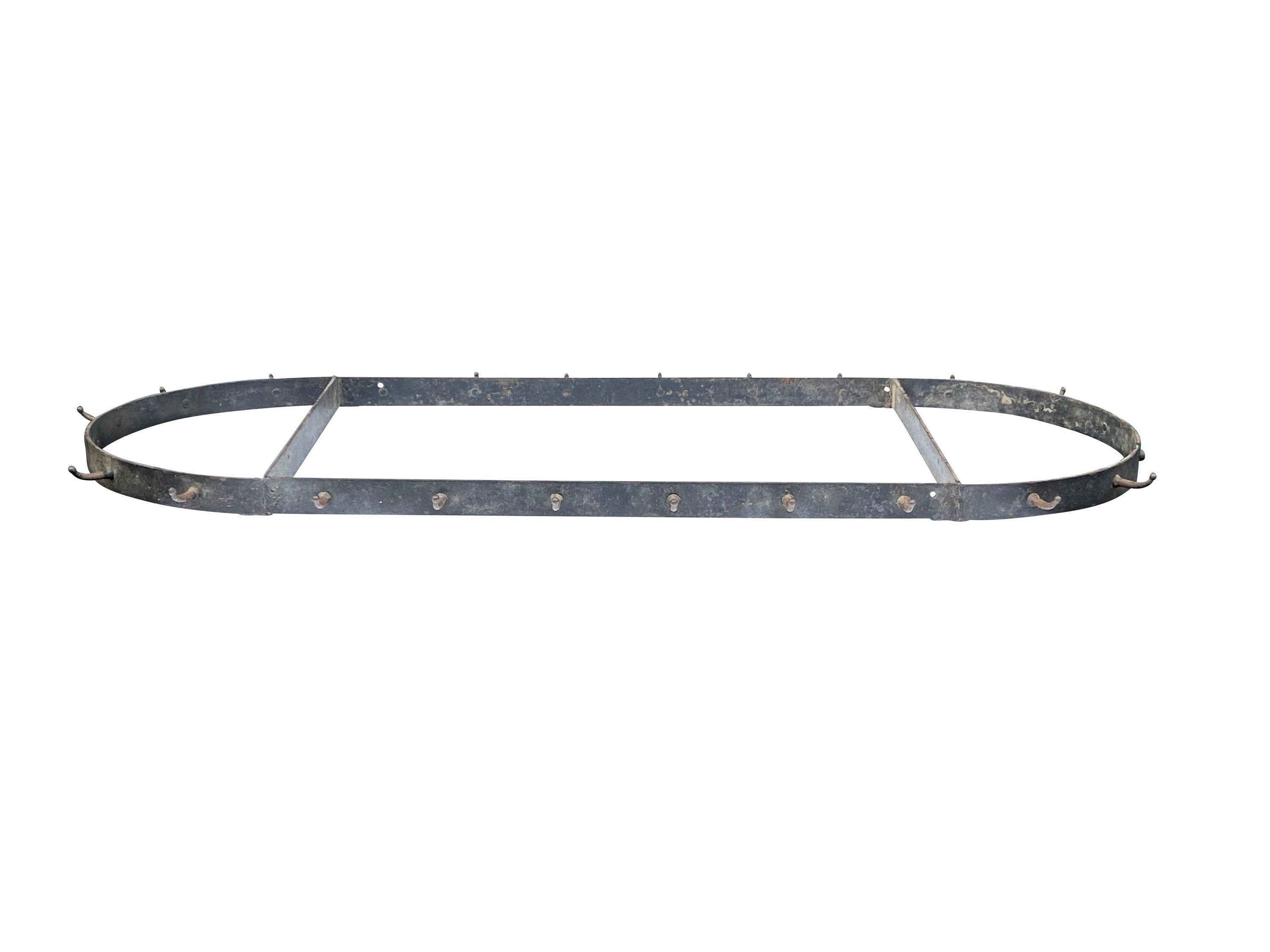 19th Century Antique Cast Iron Hanging Kitchen Pot / Pan Rack - Etsy