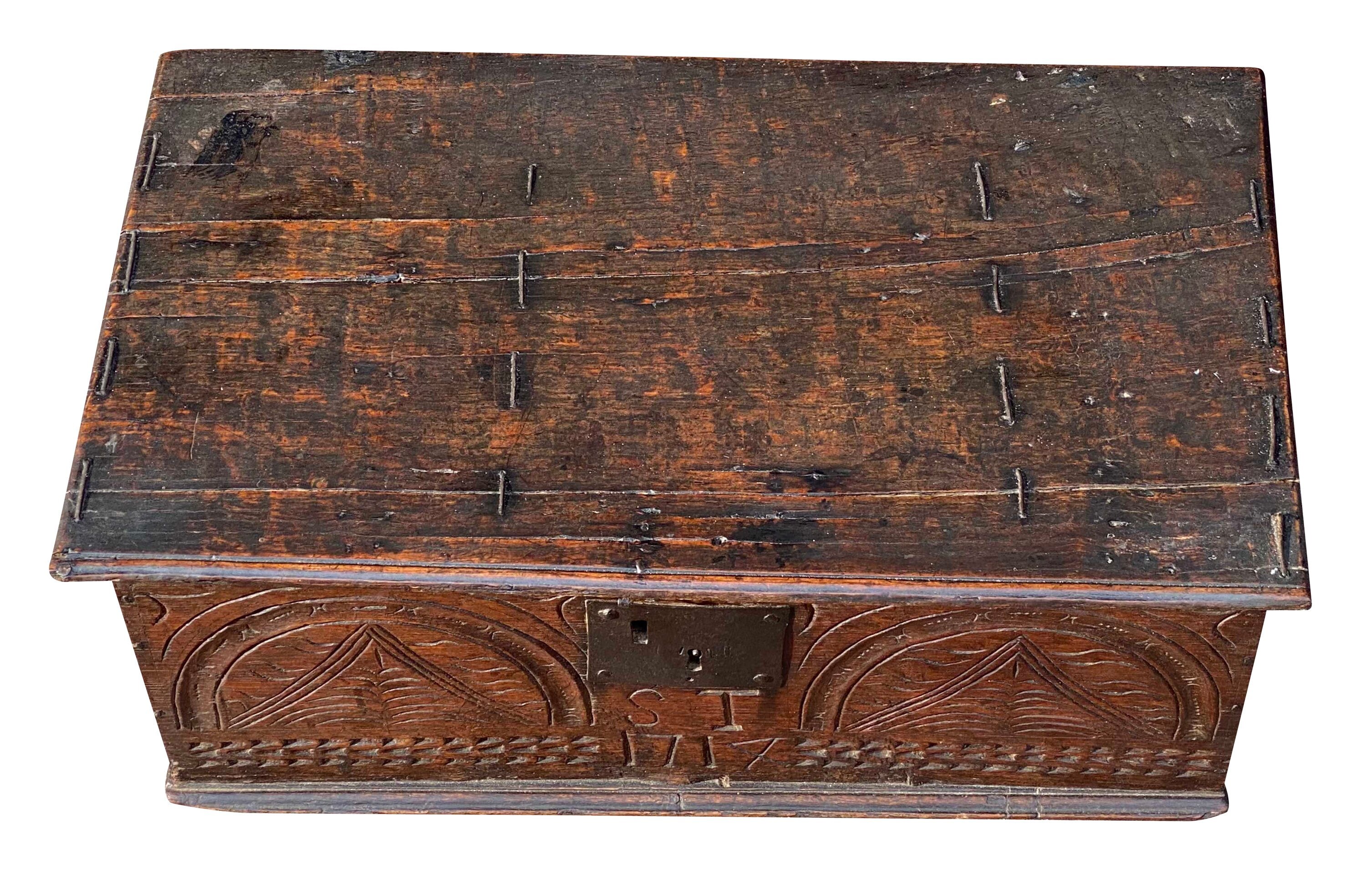 18th Century Antique William & Mary Carved Oak Bible Box - Etsy