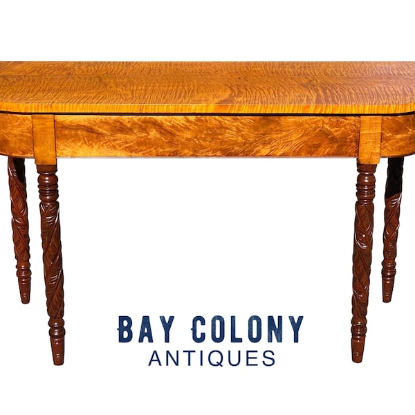 Antique Tiger Maple Console Table - Etsy