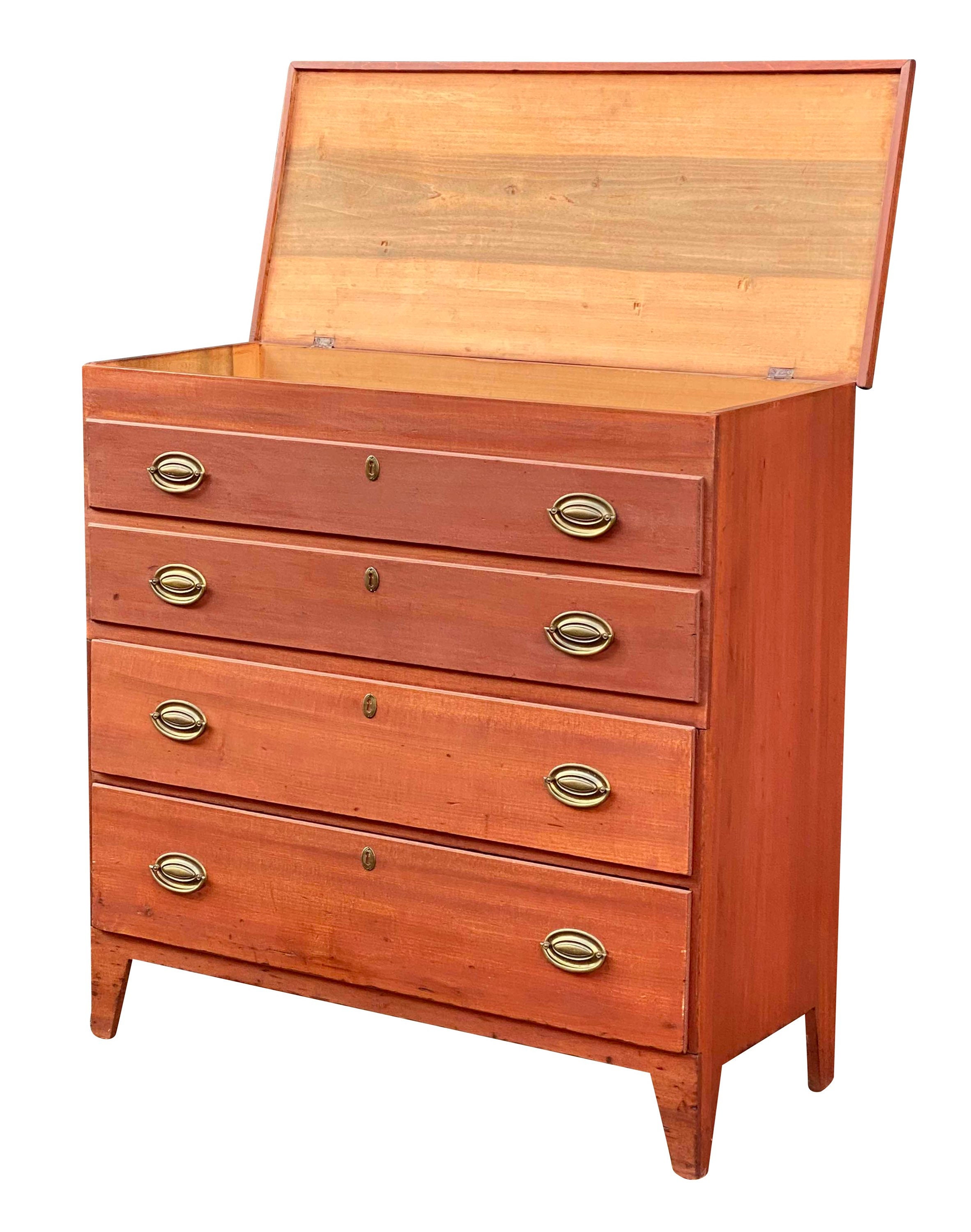 Antique Hepplewhite Tulip Poplar Lift Top Blanket Box / Mule Chest - Etsy