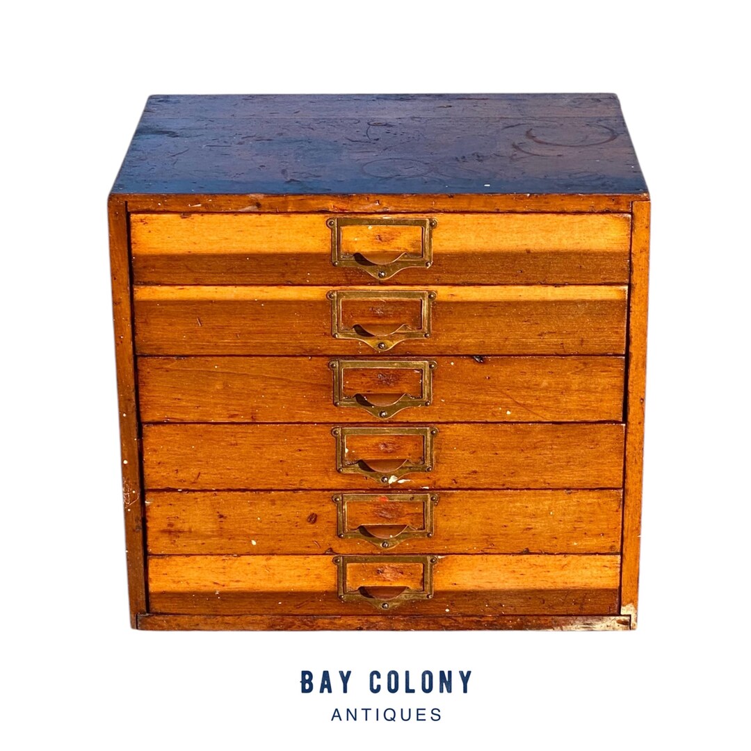 Antique Victorian Industrial Multi Drawer Printers Cabinet / Collectors ...