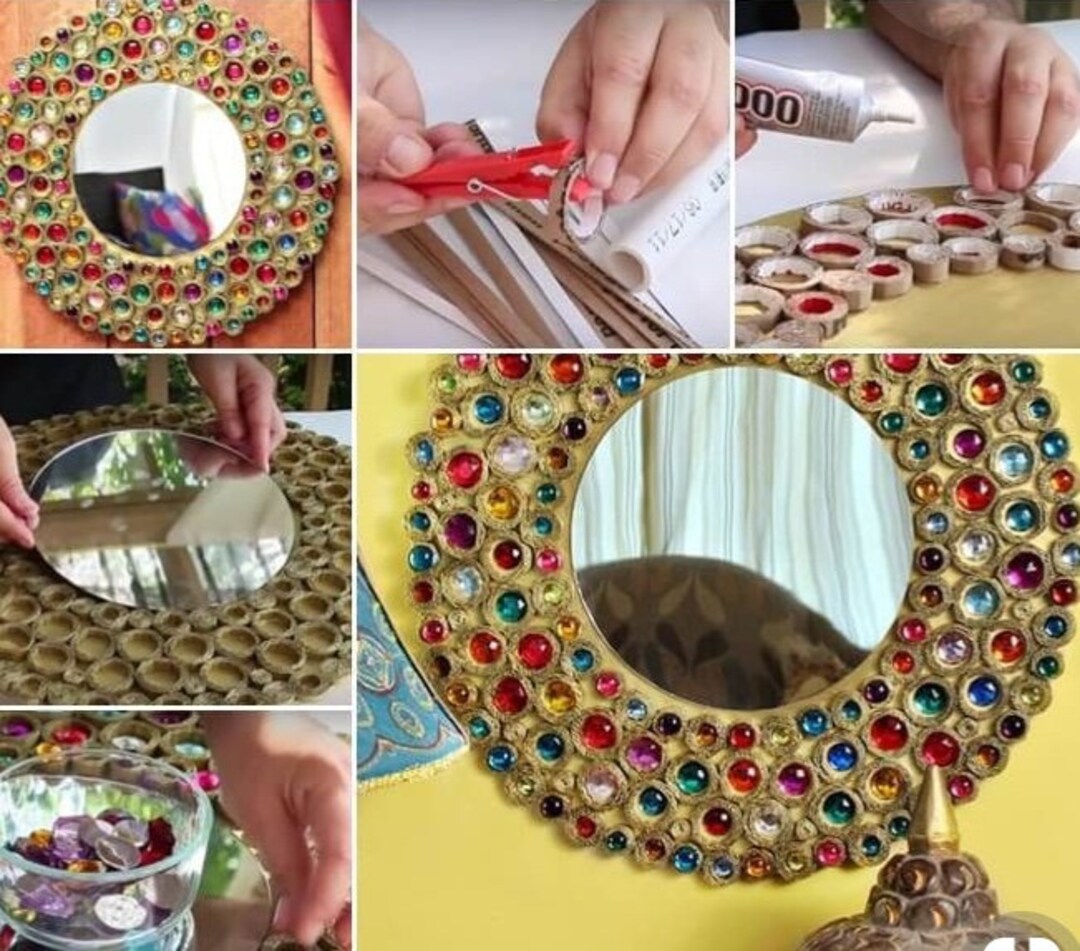 Bejewelled Boho Mirror - Etsy