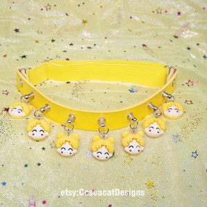 Cute Kawaii Yellow Blond Anime Girl Faux Leather Leg Garter - Etsy