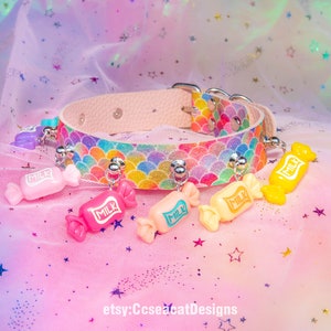 Kawaii Cute Rainbow Color Candy Choker, Necklace - Etsy