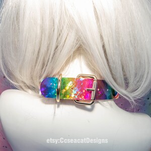 Kawaii Cute Rainbow Lollipop Candy Faux Leather Choker, Necklace - Etsy